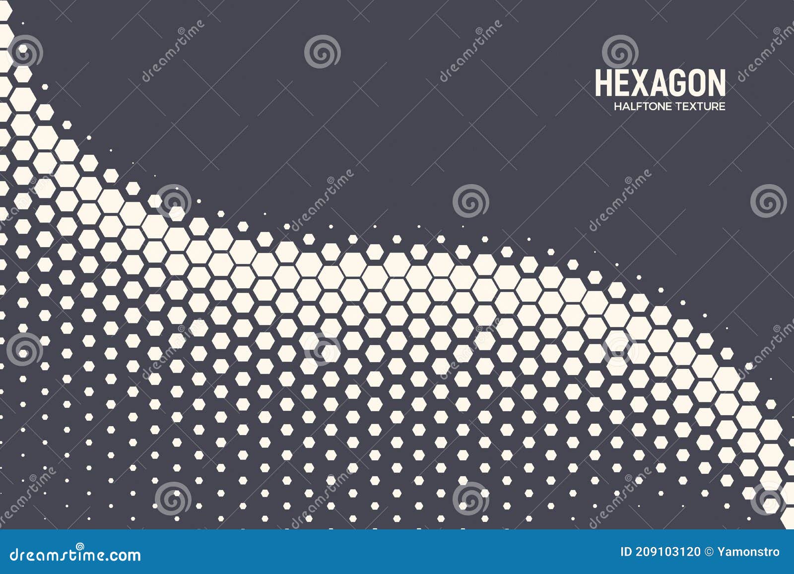 Vector Geometric Halftone Hexagon Shapes Technology Oscillation Wave ...