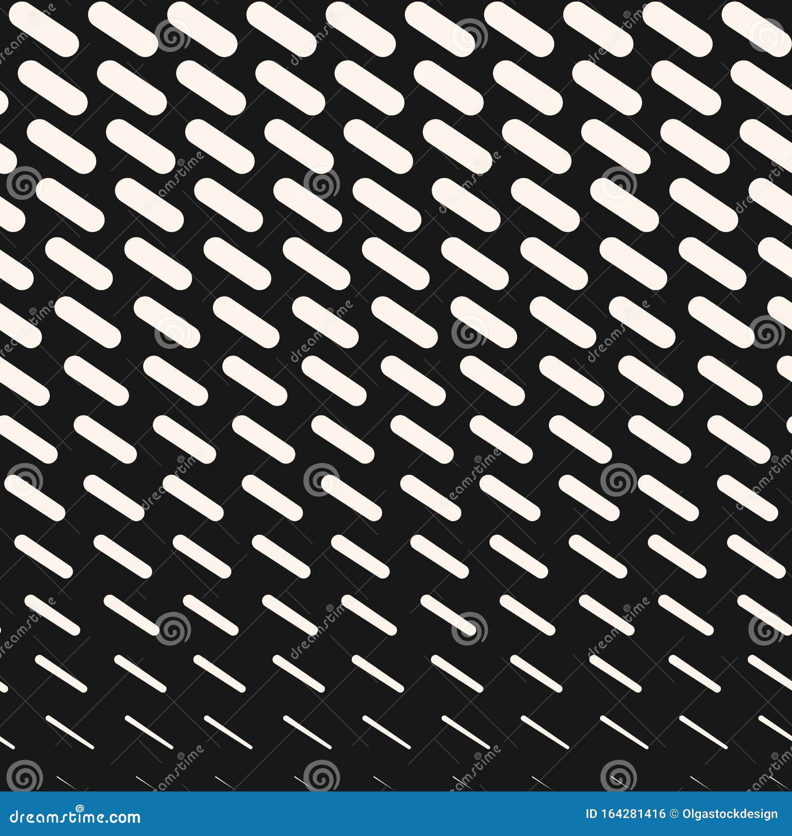 Vector Geometric Halftone Seamless Pattern with Dash Lines, Fading ...