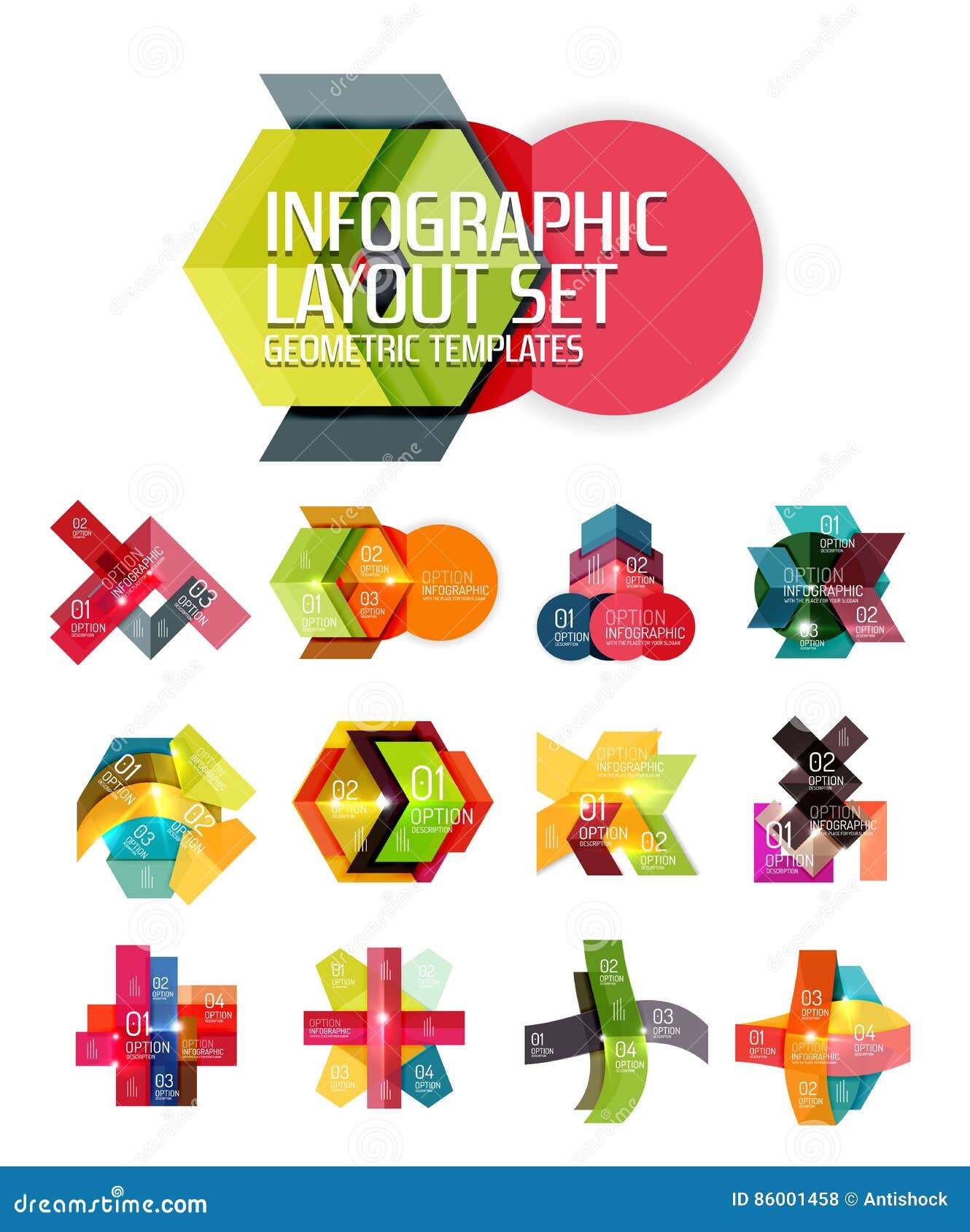 Vector Geometric Infographic Template Stock Vector - Illustration of ...
