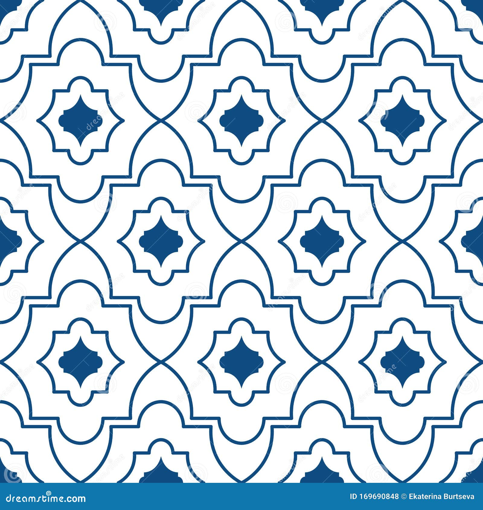 Vector Geometric Islamic Seamless Pattern Stock Vector - Illustration ...