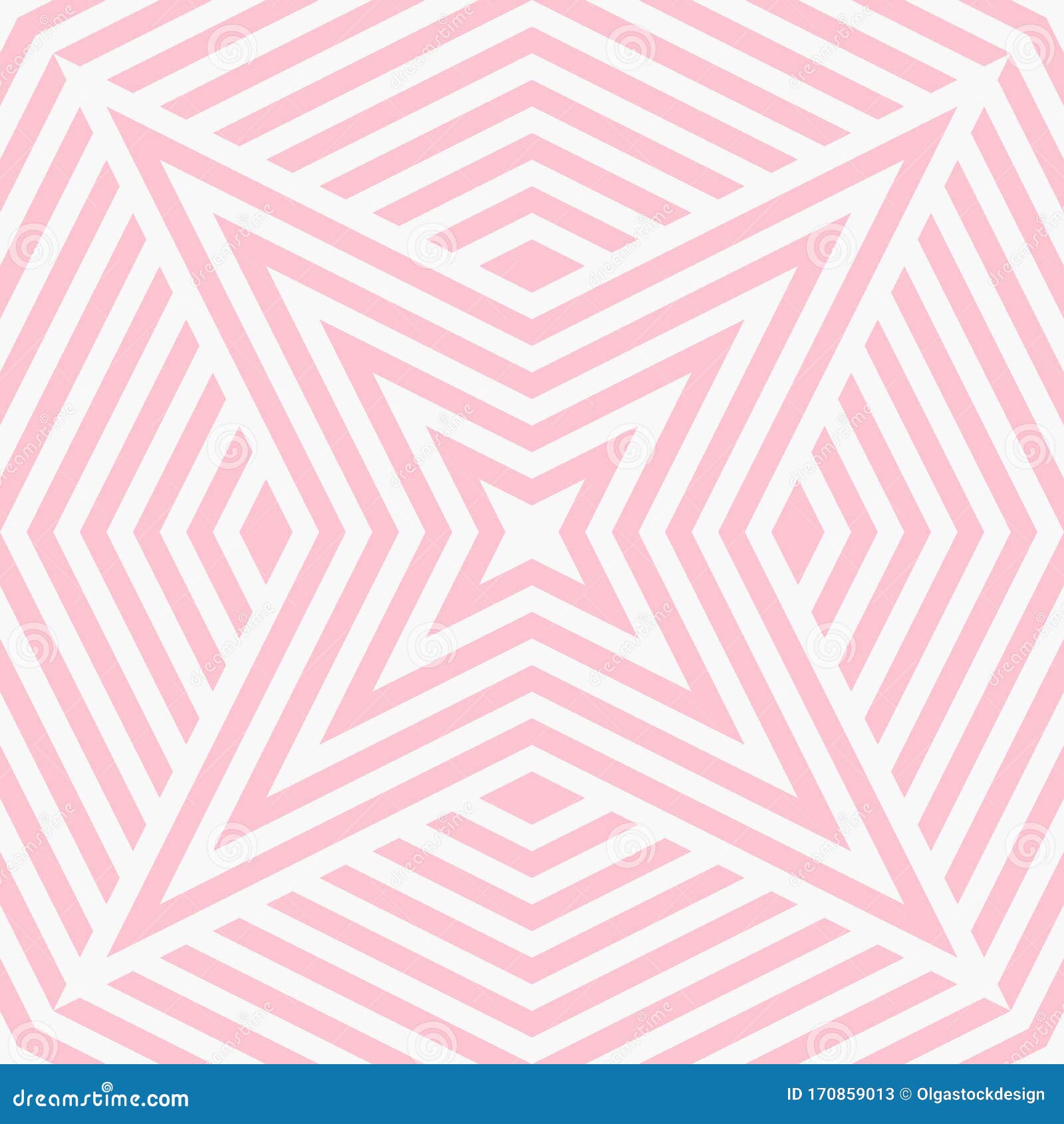 Vector Geometric Lines Seamless Pattern. Pink and White Linear ...
