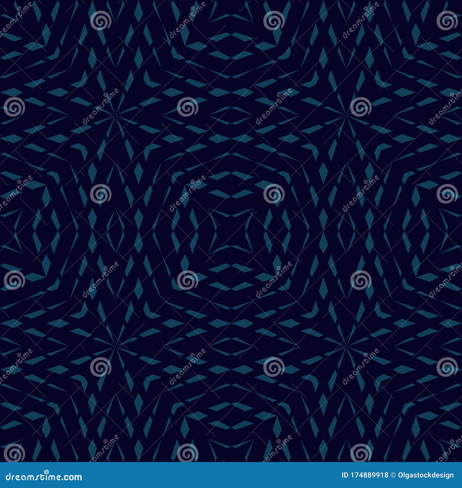 Vector Geometric Lines Seamless Texture. Abstract Deep Blue Ornament ...