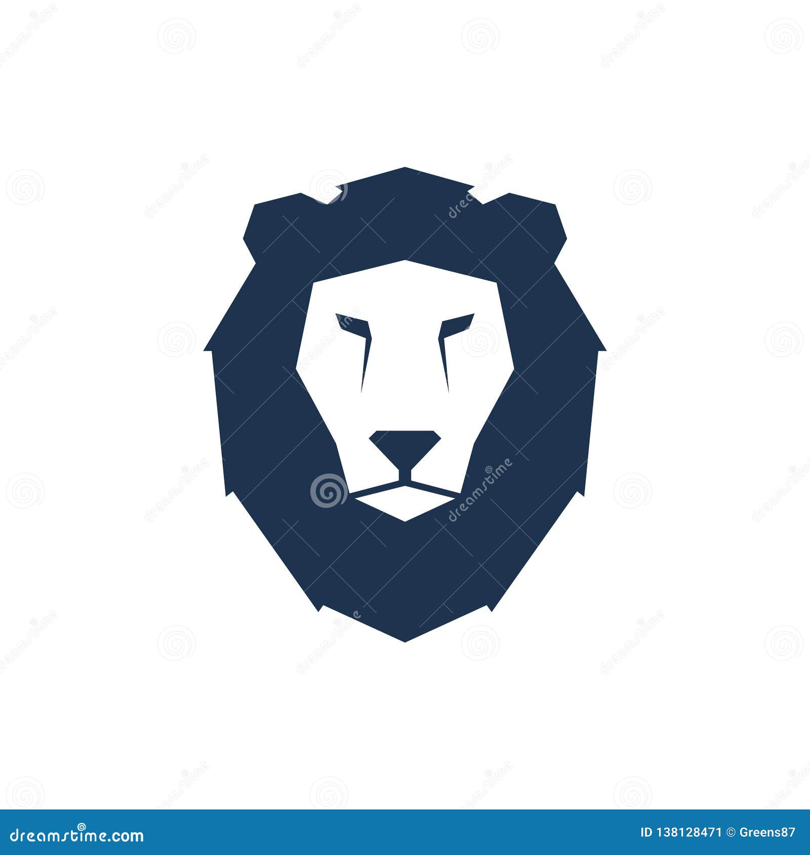 Vector Geometric Lion Illustration. Stock Vector - Illustration of icon ...