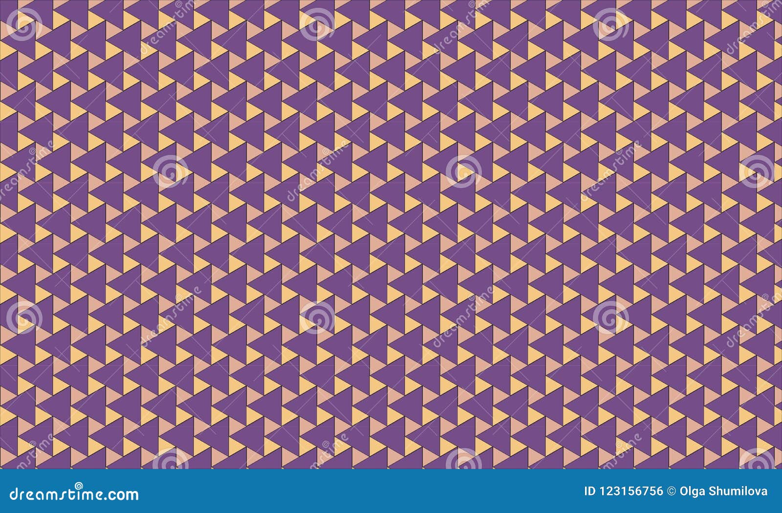 Geometric Pattern. Pattern with Violet and Yellow Triangles. Stock ...