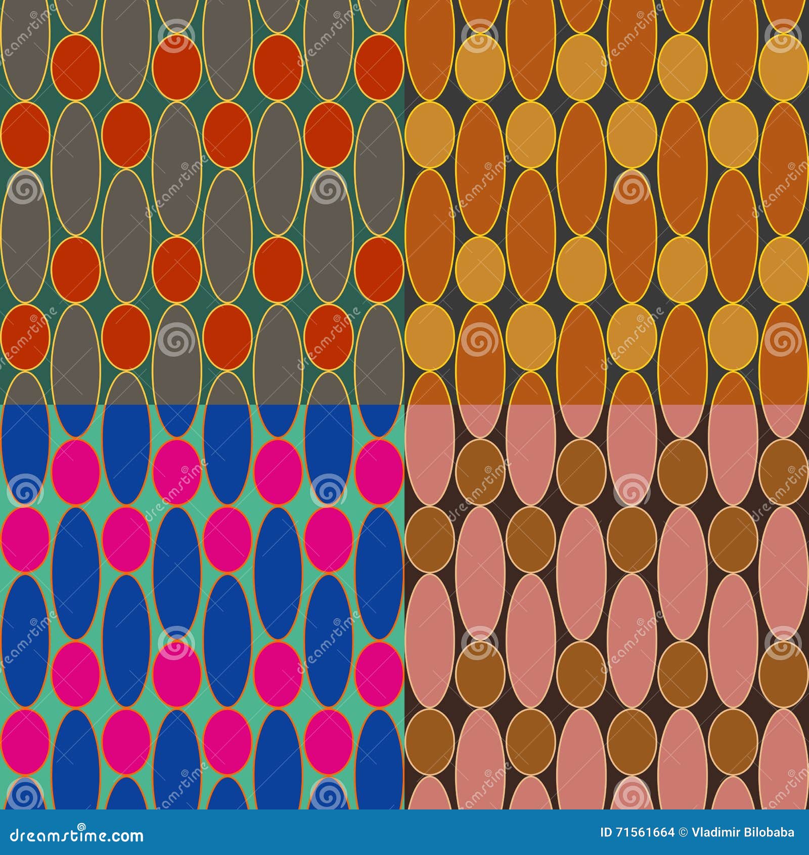 Vector geometric patterns stock vector. Illustration of purple - 71561664