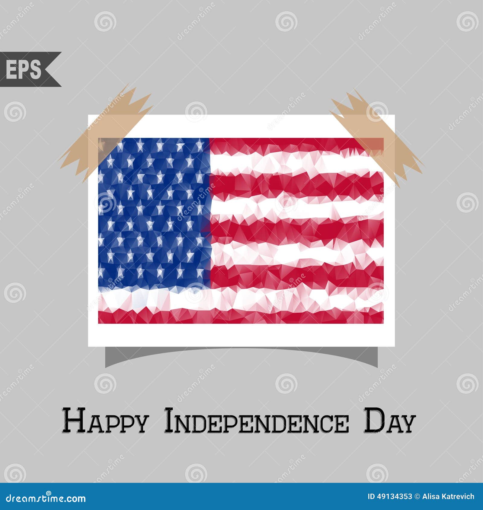 Vector Geometric Polygonal USA Flag. Stock Vector - Illustration of ...