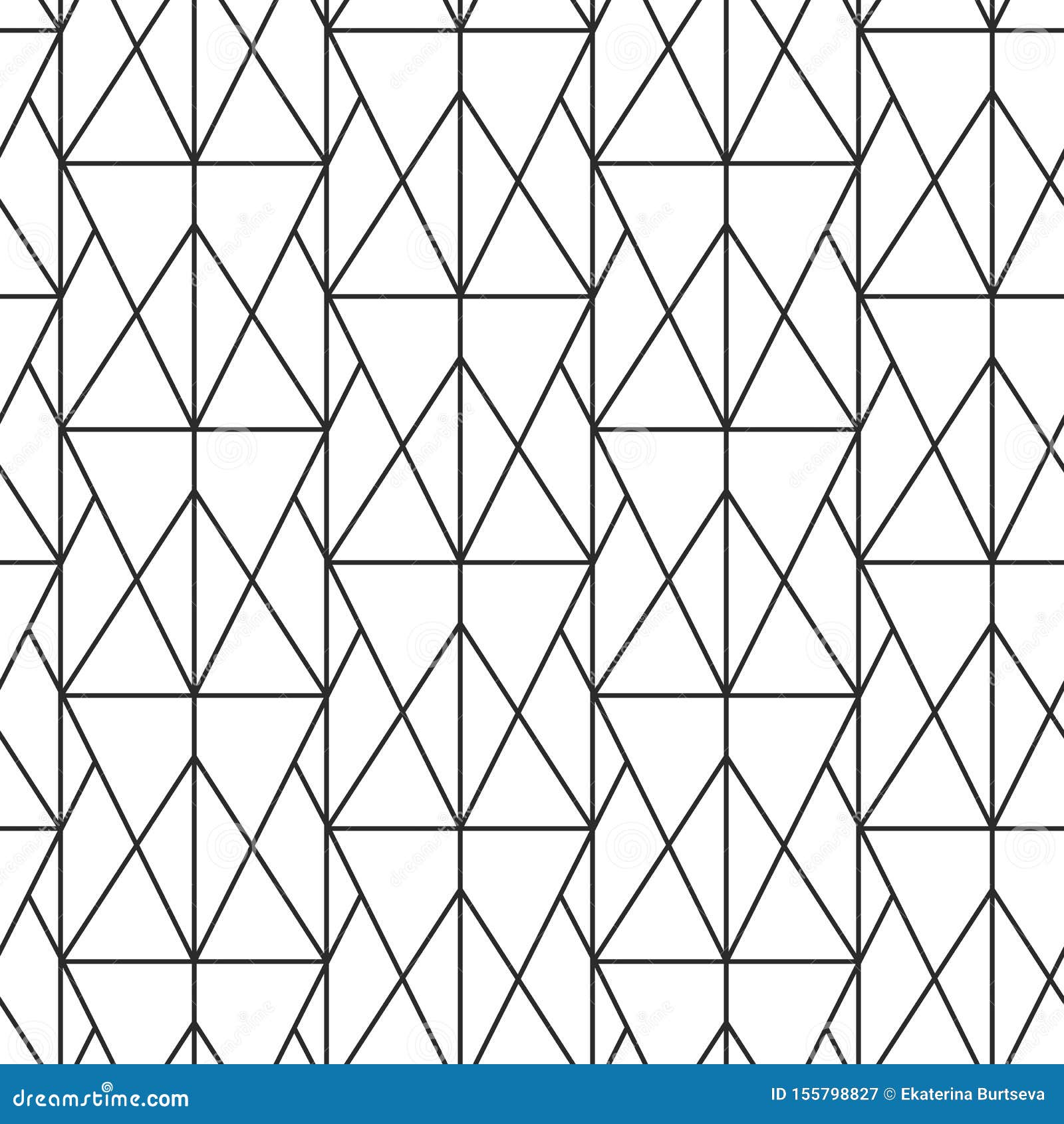 Vector Geometric Seamless Pattern, Black and White Elegant Minimal ...