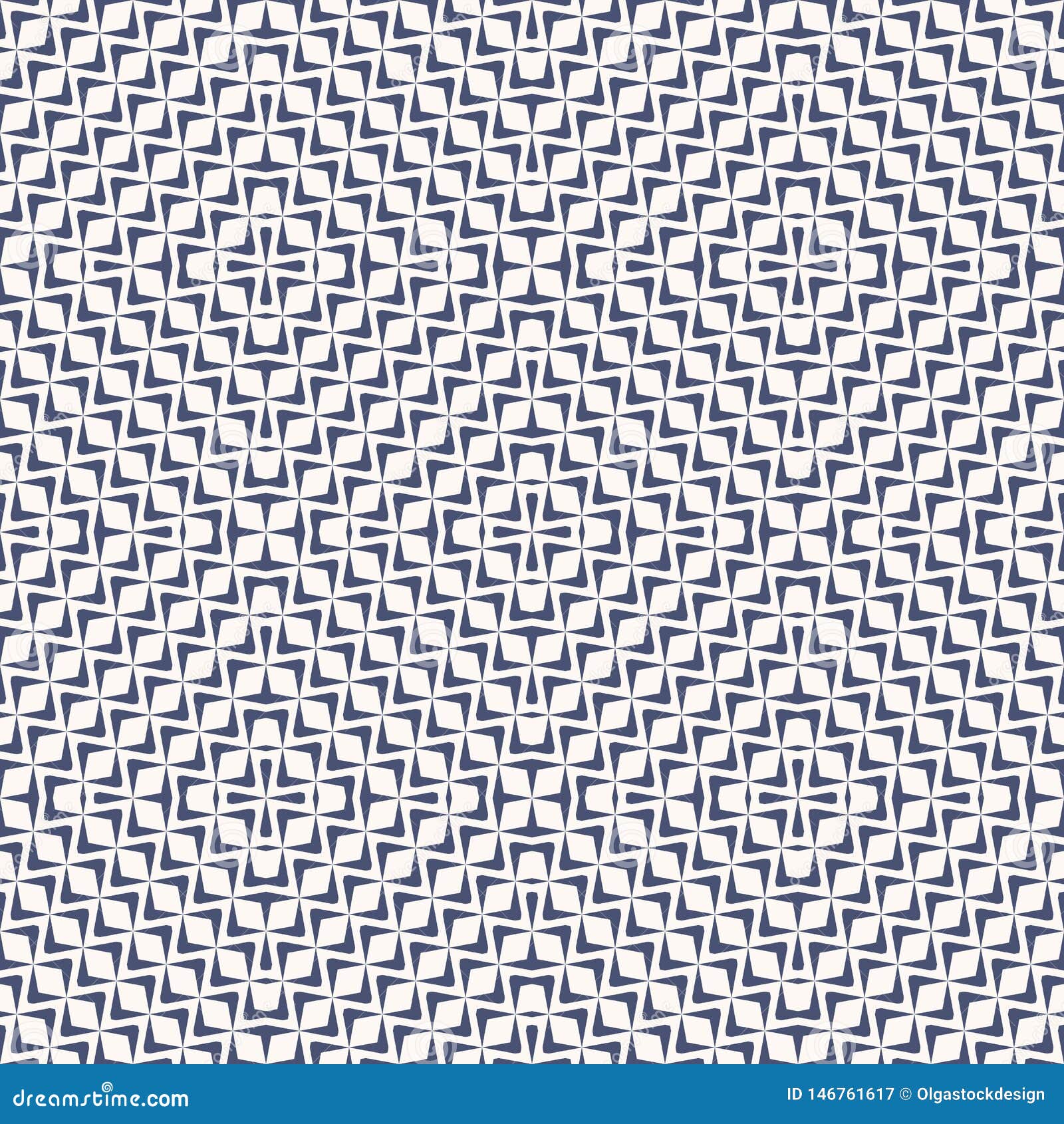 Vector Geometric Seamless Pattern with Concentric Wavy Lines. Blue and ...