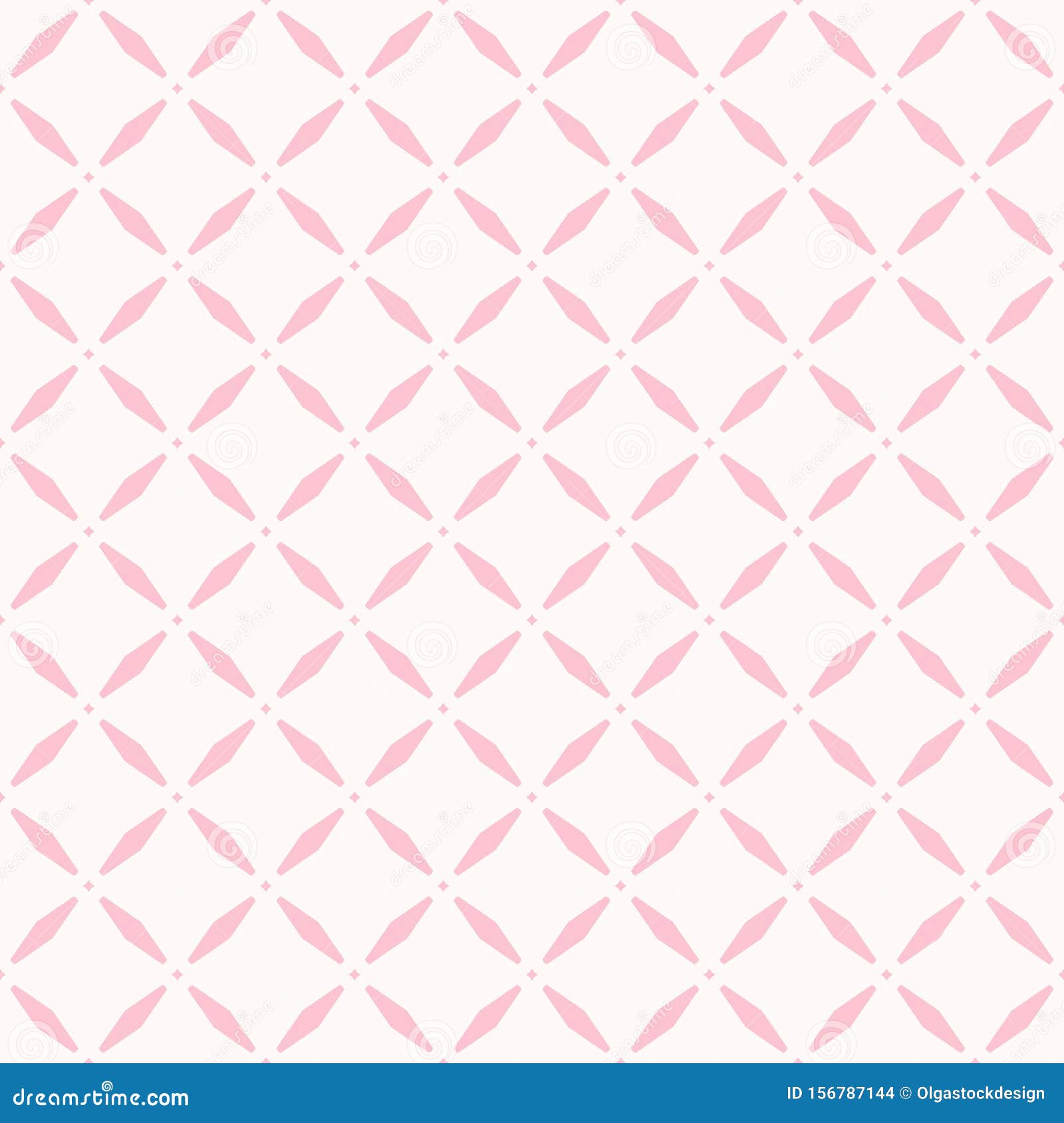 Vector Geometric Seamless Pattern with Diamond Grid, Net. Pink and ...