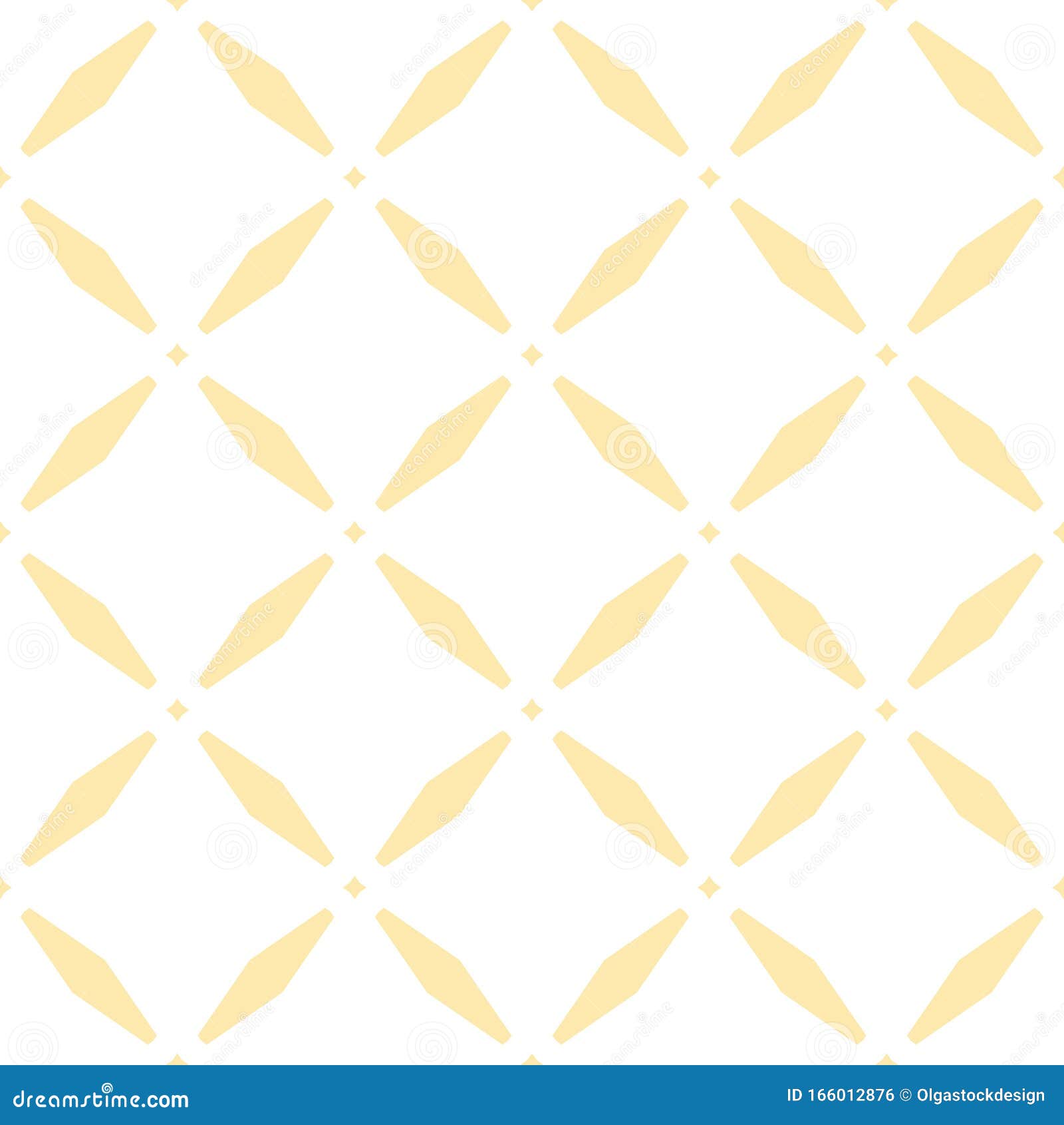 Vector Geometric Seamless Pattern with Diamond Grid. Yellow and White ...