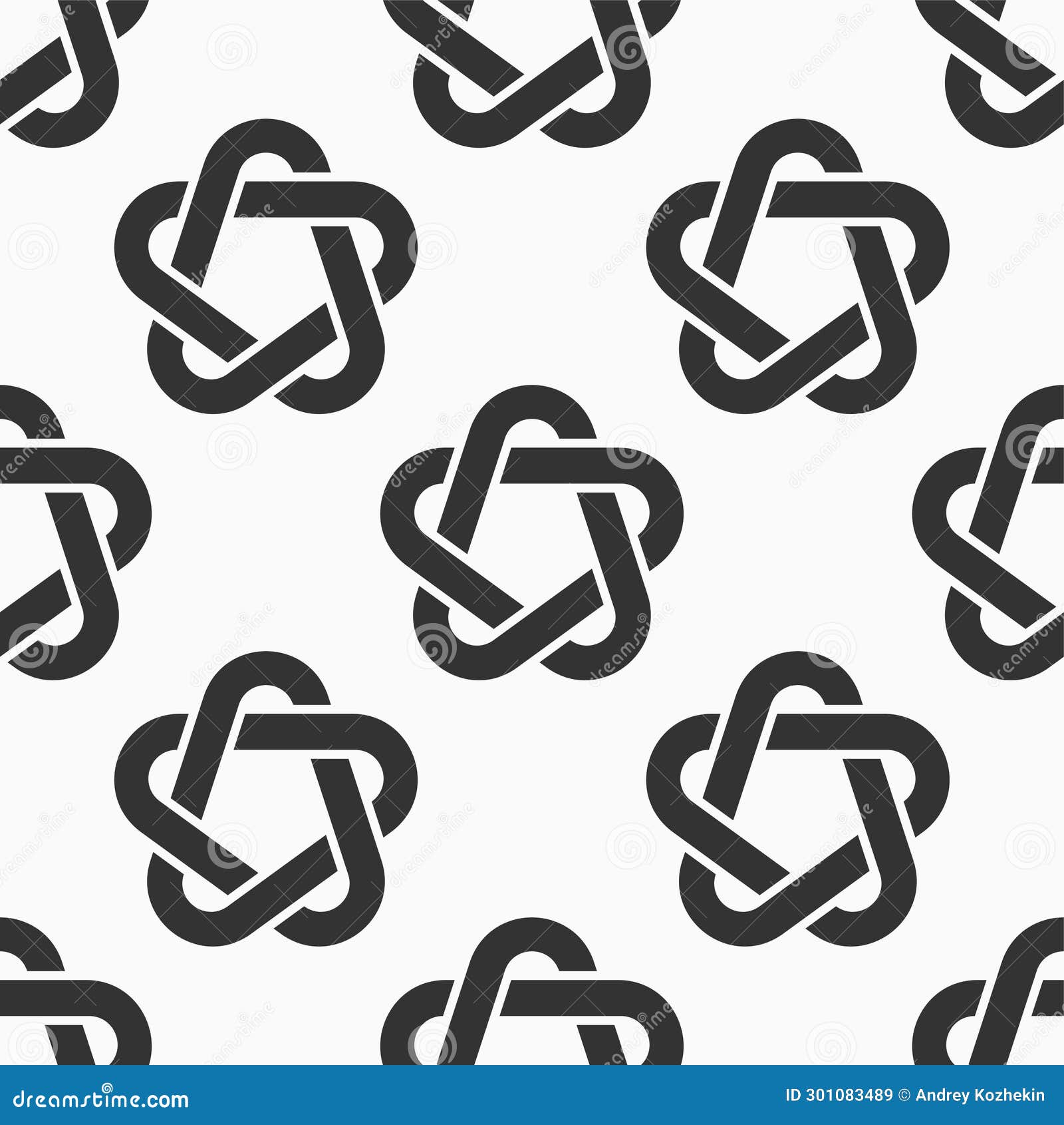 Vector Geometric Seamless Pattern with Five-pointed Stars Stock Vector ...