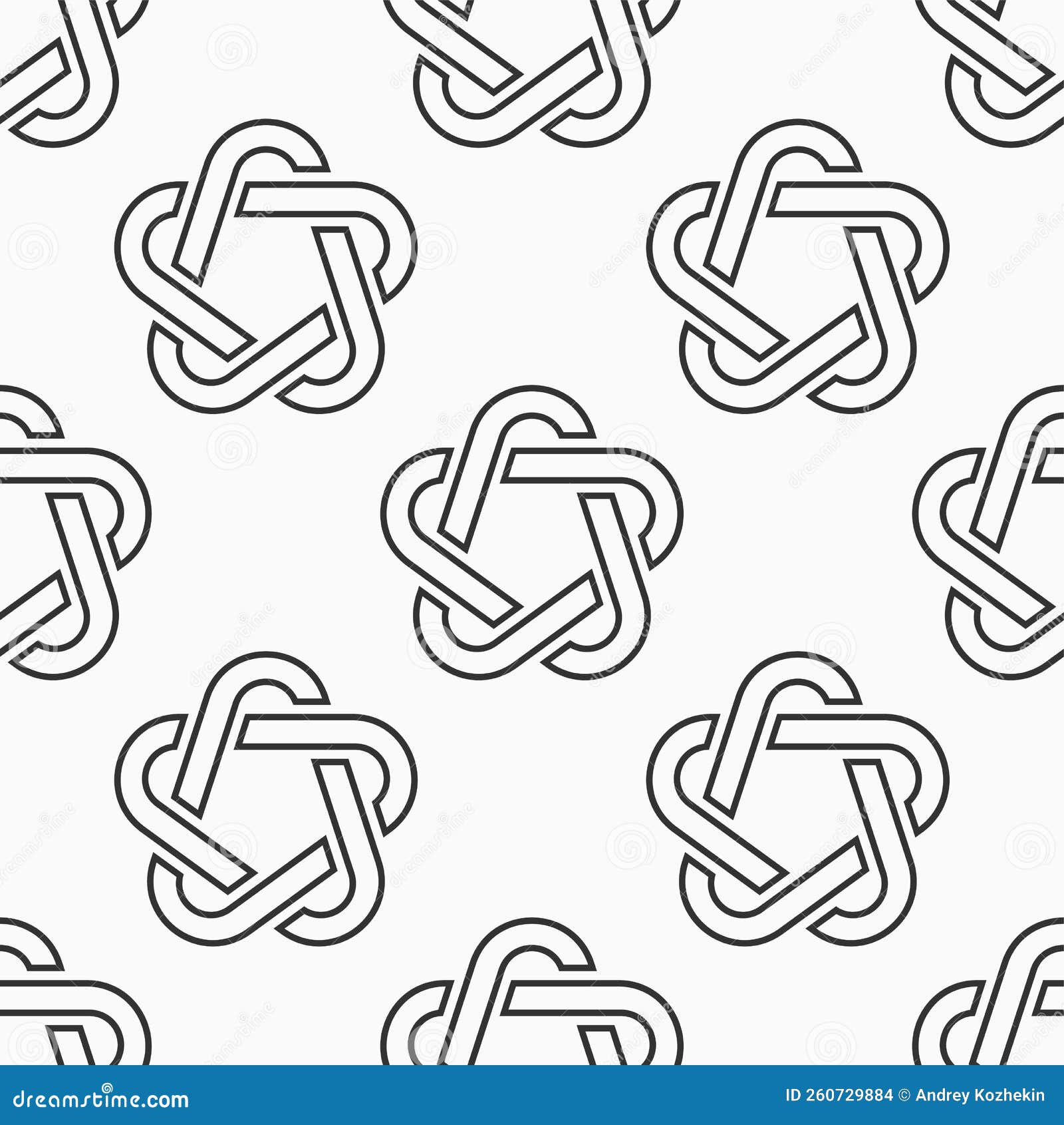 Vector Geometric Vector Seamless Pattern with Five-pointed Stars Stock ...