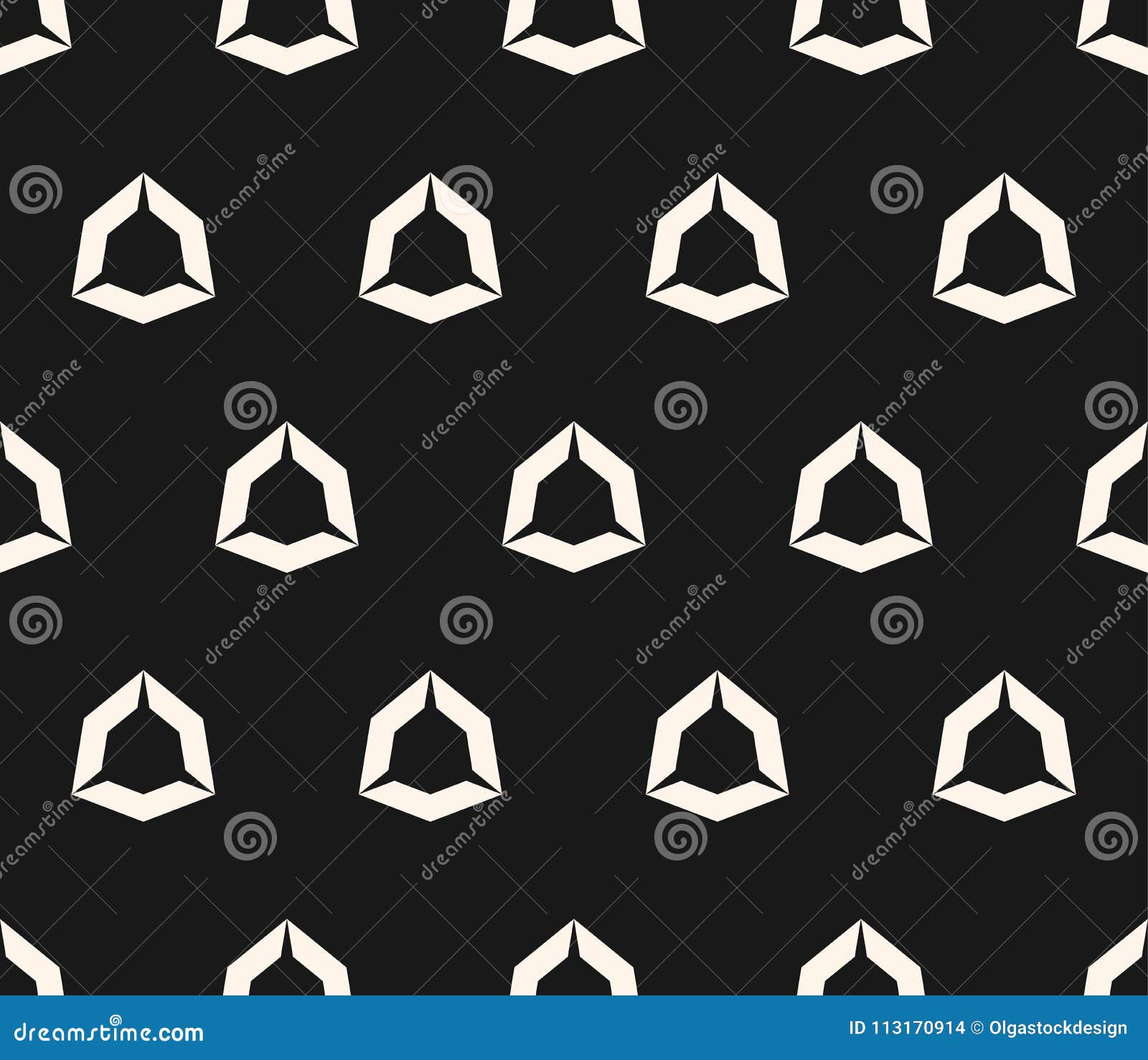 Vector Geometric Seamless Pattern with Hollow Diamond Shapes, Angular ...