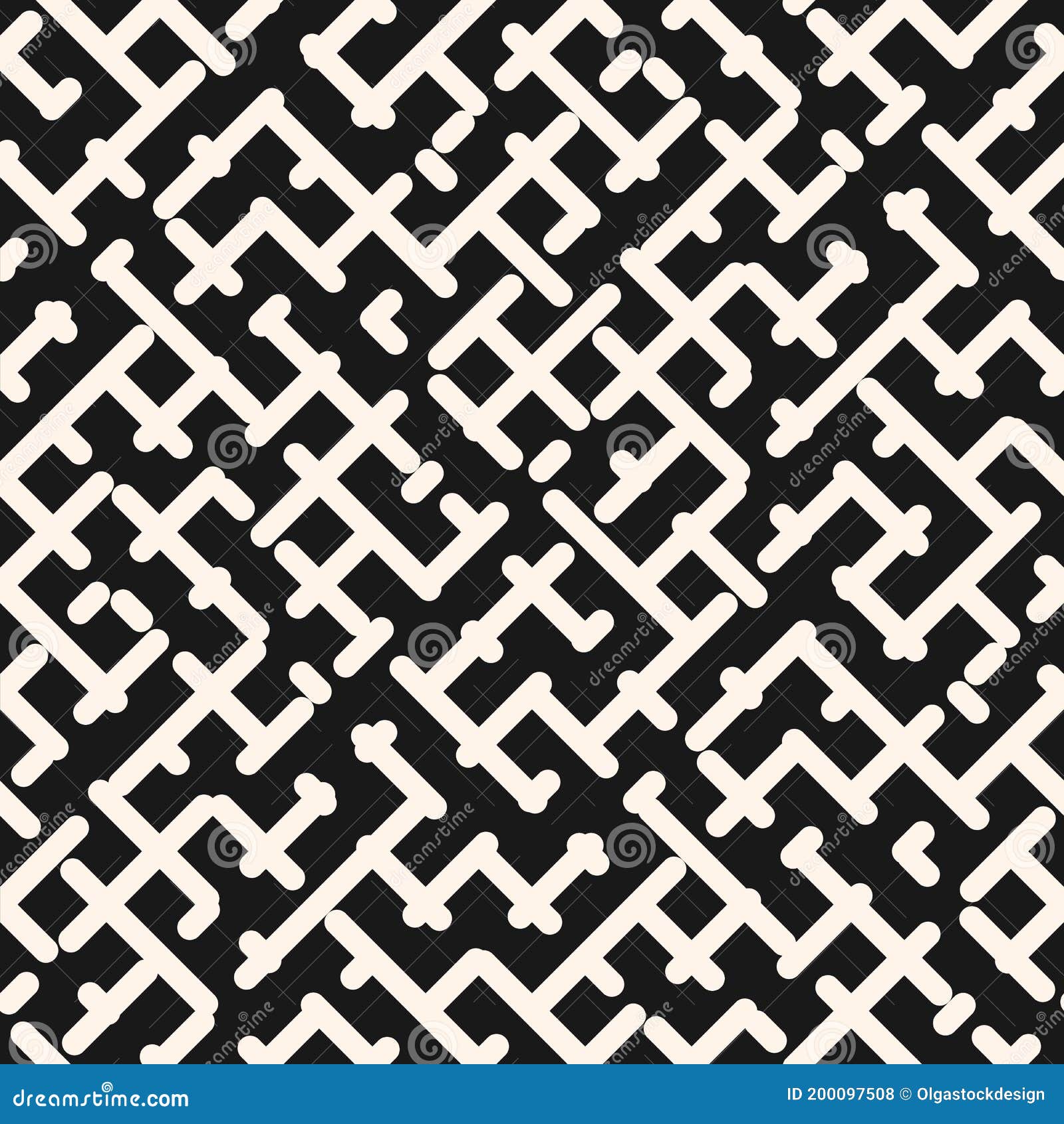 Vector Geometric Seamless Pattern. Modern Texture with Diagonal Cross ...