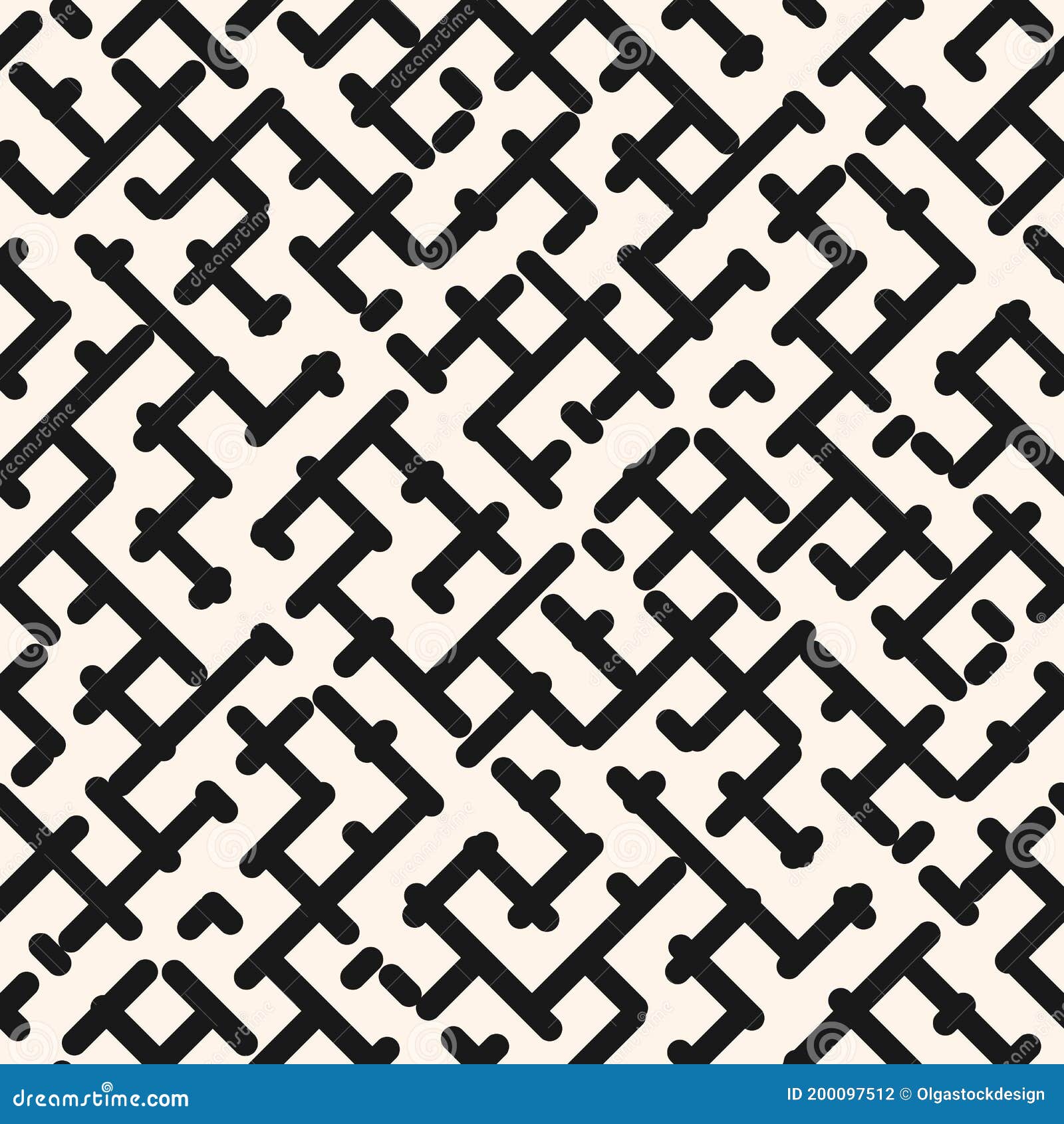 Vector Geometric Seamless Pattern. Modern Texture with Diagonal Cross ...