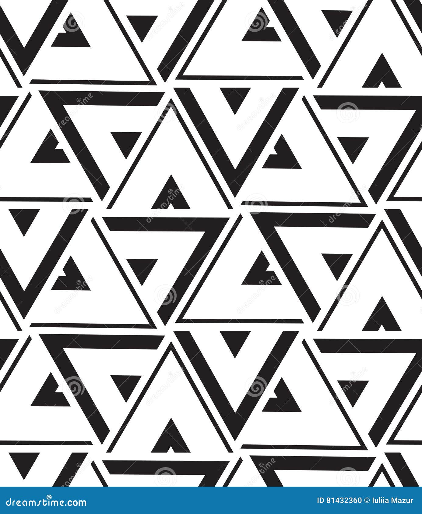 Vector Geometric Seamless Pattern. Modern Triangle Texture, Repe Stock ...