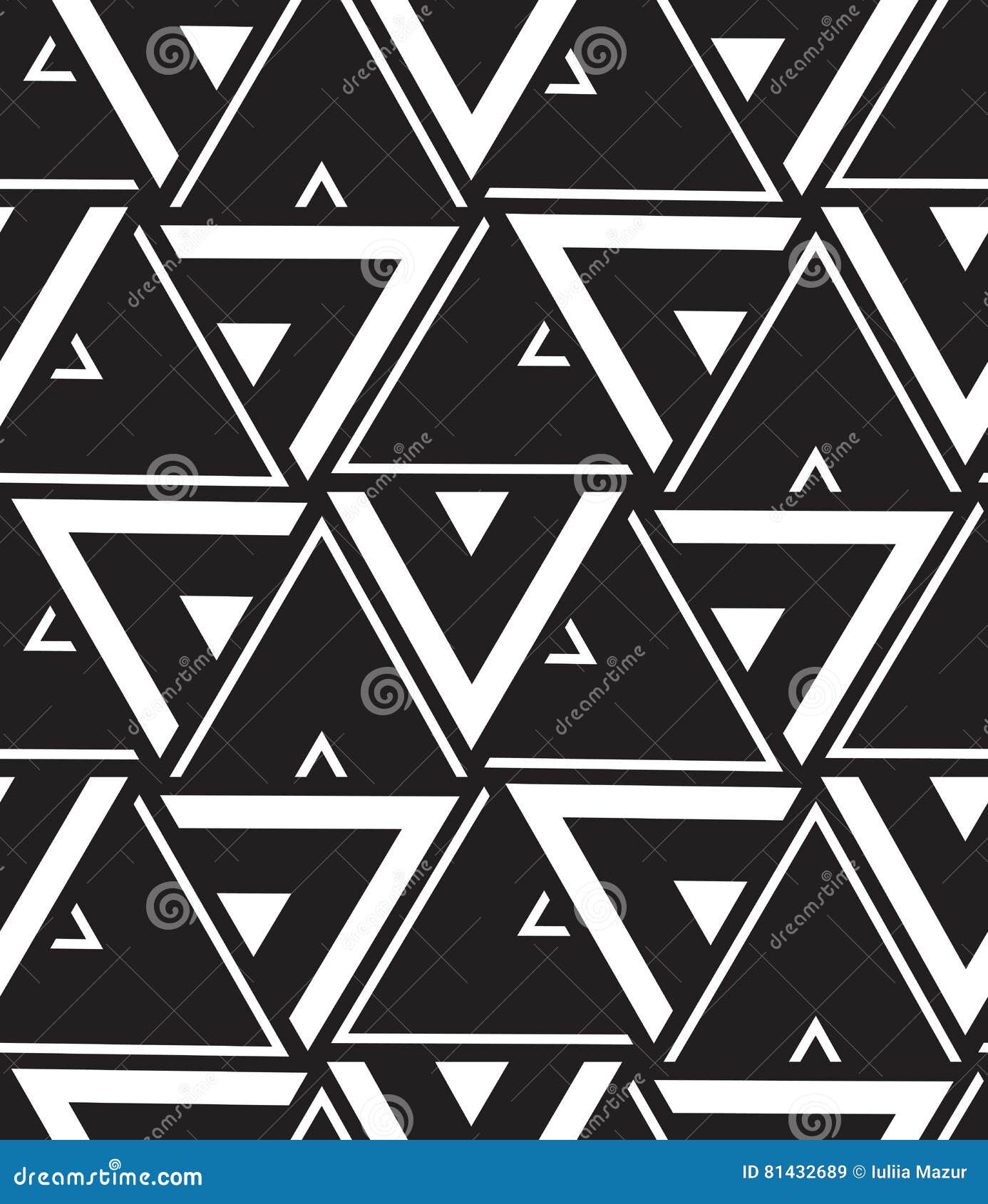 Vector Geometric Seamless Pattern. Modern Triangle Texture, Repe Stock ...