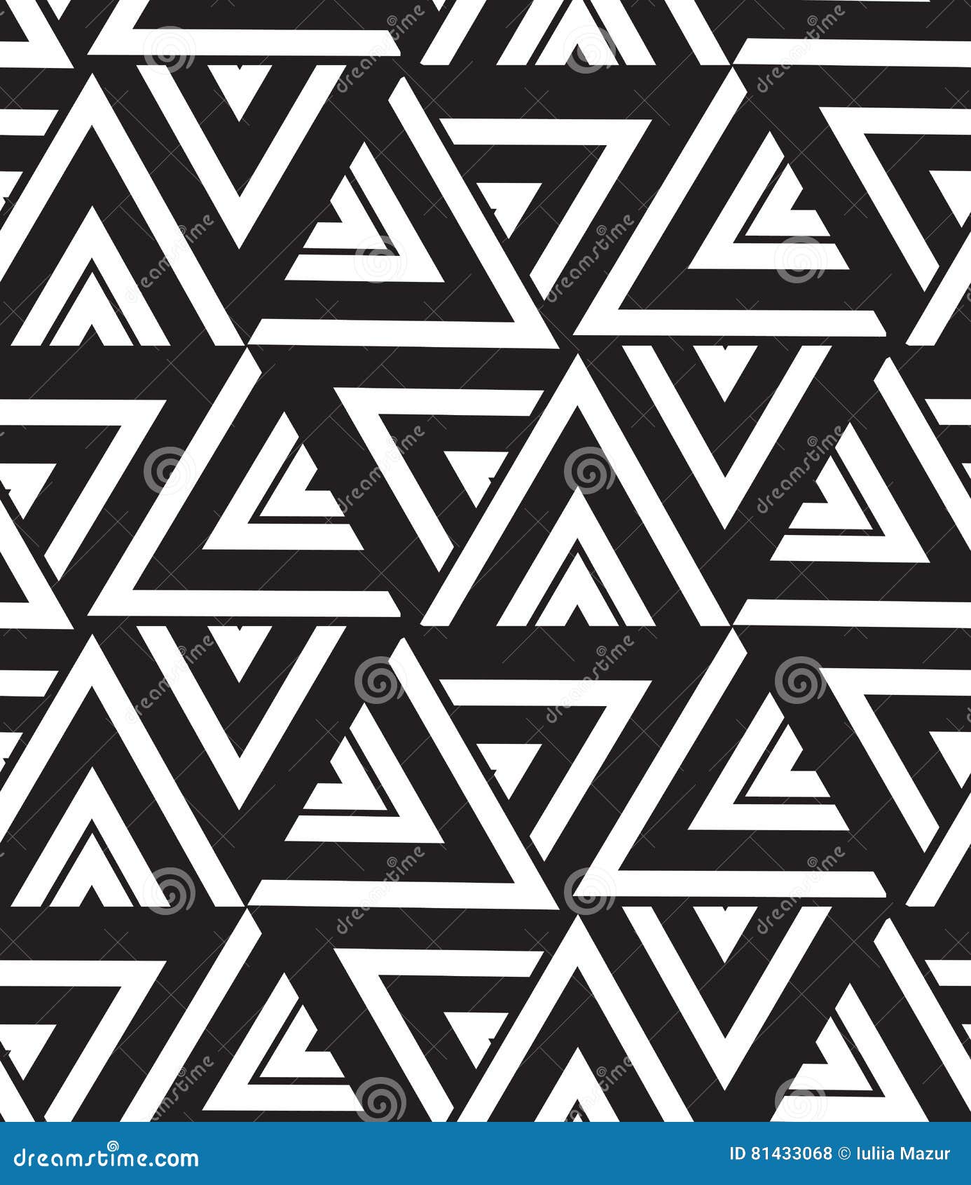 Vector Geometric Seamless Pattern. Modern Triangle Texture, Repe Stock ...