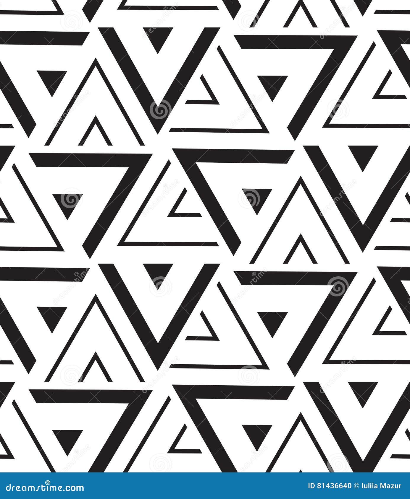 Vector Geometric Seamless Pattern. Modern Triangle Texture, Repe Stock ...