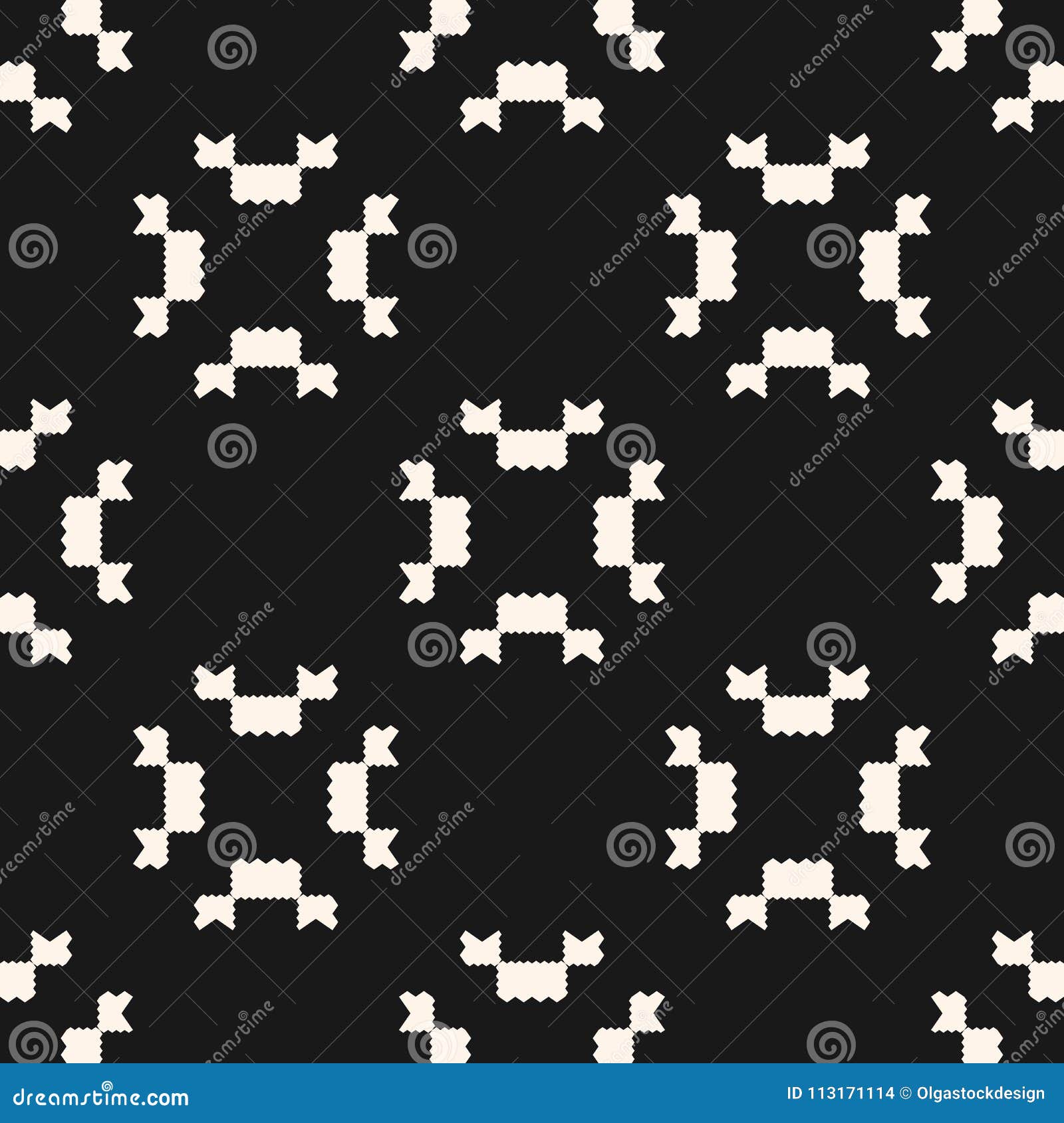 Vector Geometric Seamless Pattern. Ornamental Tribal Texture with ...