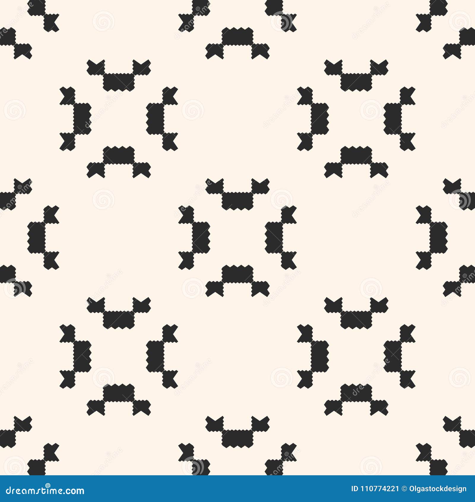 Vector Geometric Seamless Pattern. Ornamental Tribal Texture with ...
