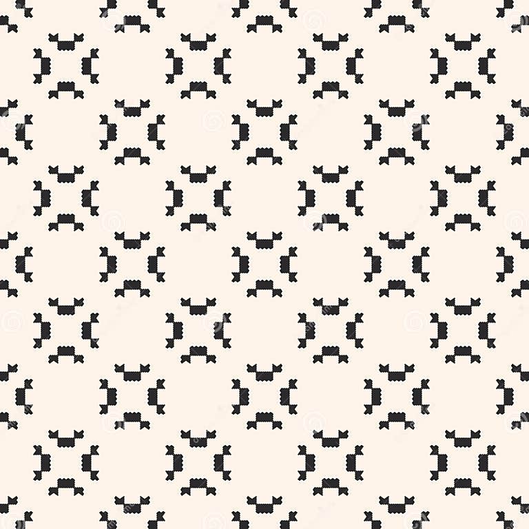 Vector Geometric Seamless Pattern. Ornamental Tribal Texture with Small ...