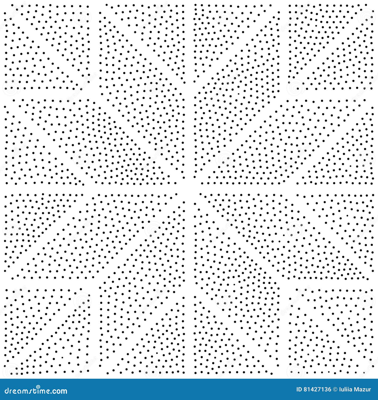 Vector Geometric Seamless Pattern. Repeating Abstract Dots Stock Vector ...