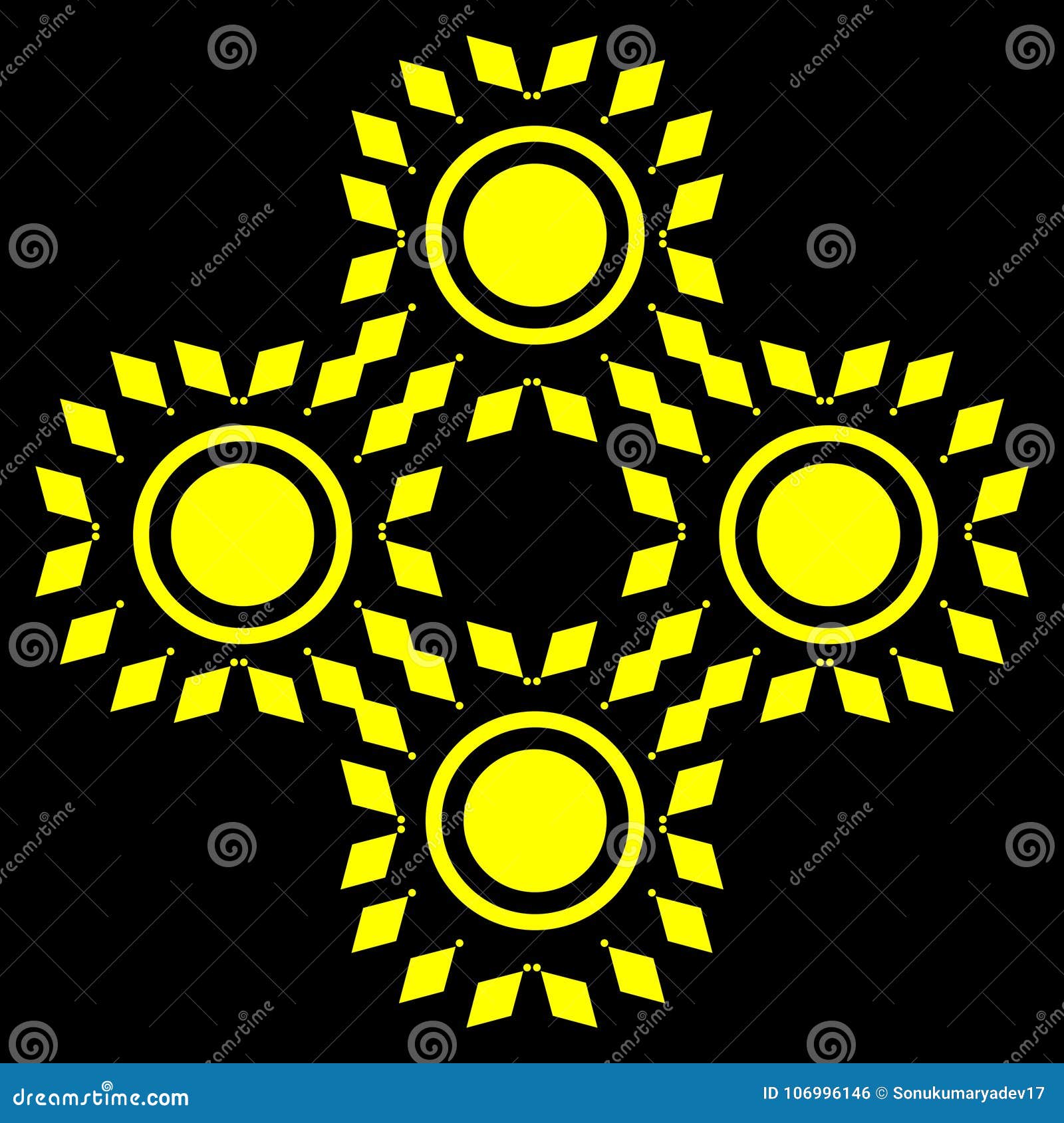 Vector Geometric Seamless Pattern with Rhombuses, Curved Stock Vector ...