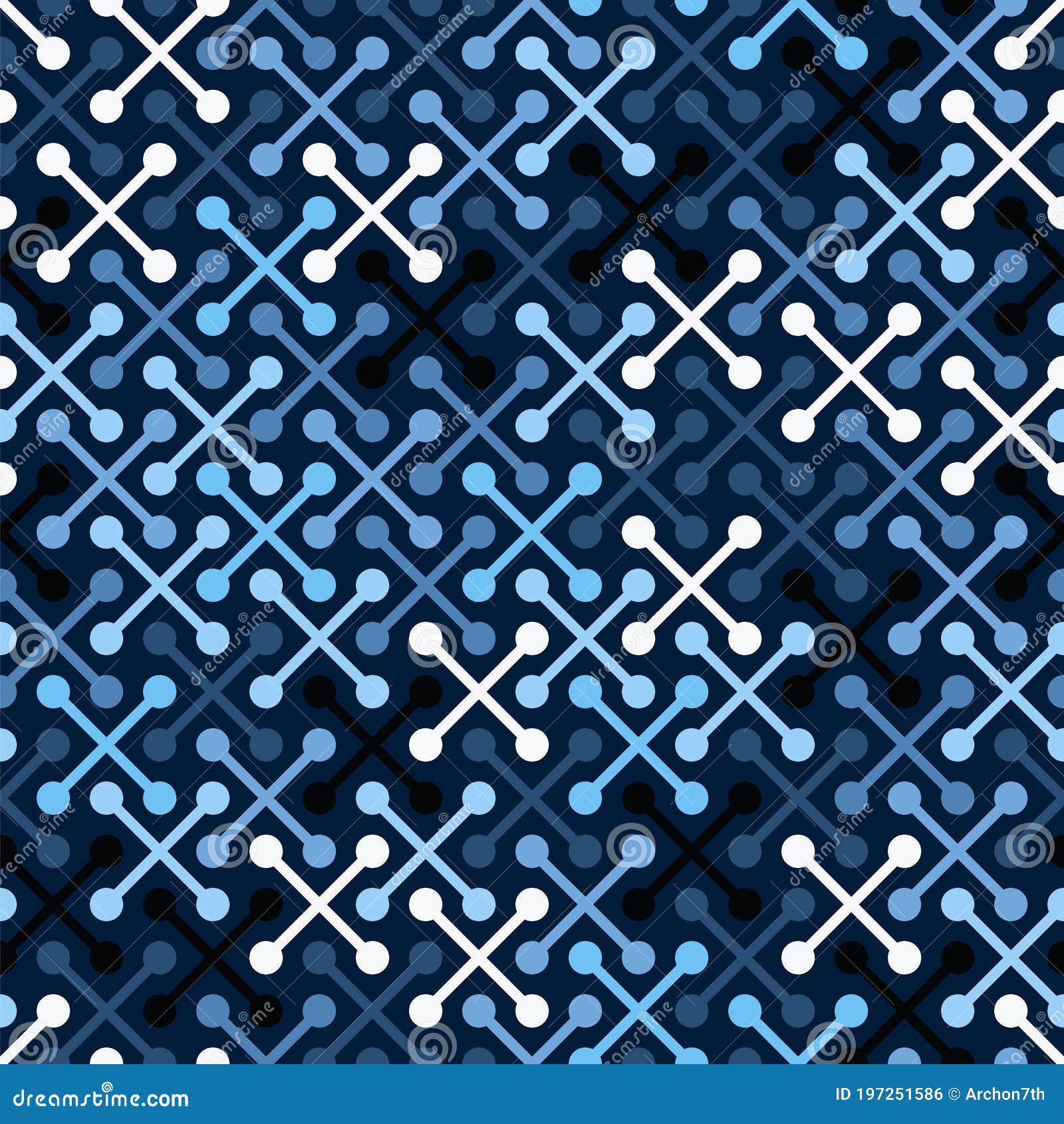 Vector Geometric Seamless Pattern with Simple Cross Shapes Silhouettes ...