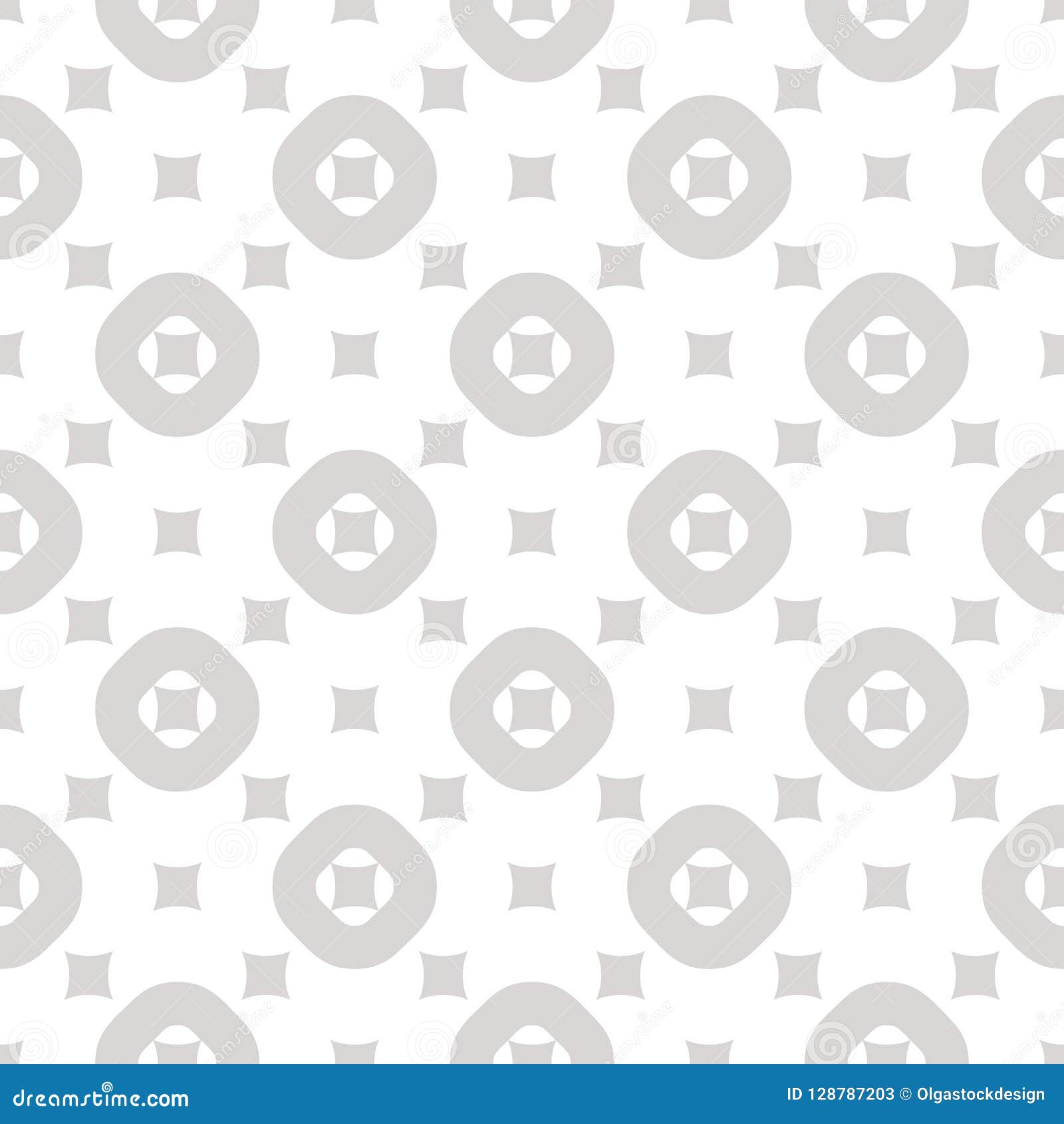 Vector Geometric Seamless Pattern with Small Squares and Circles Stock ...