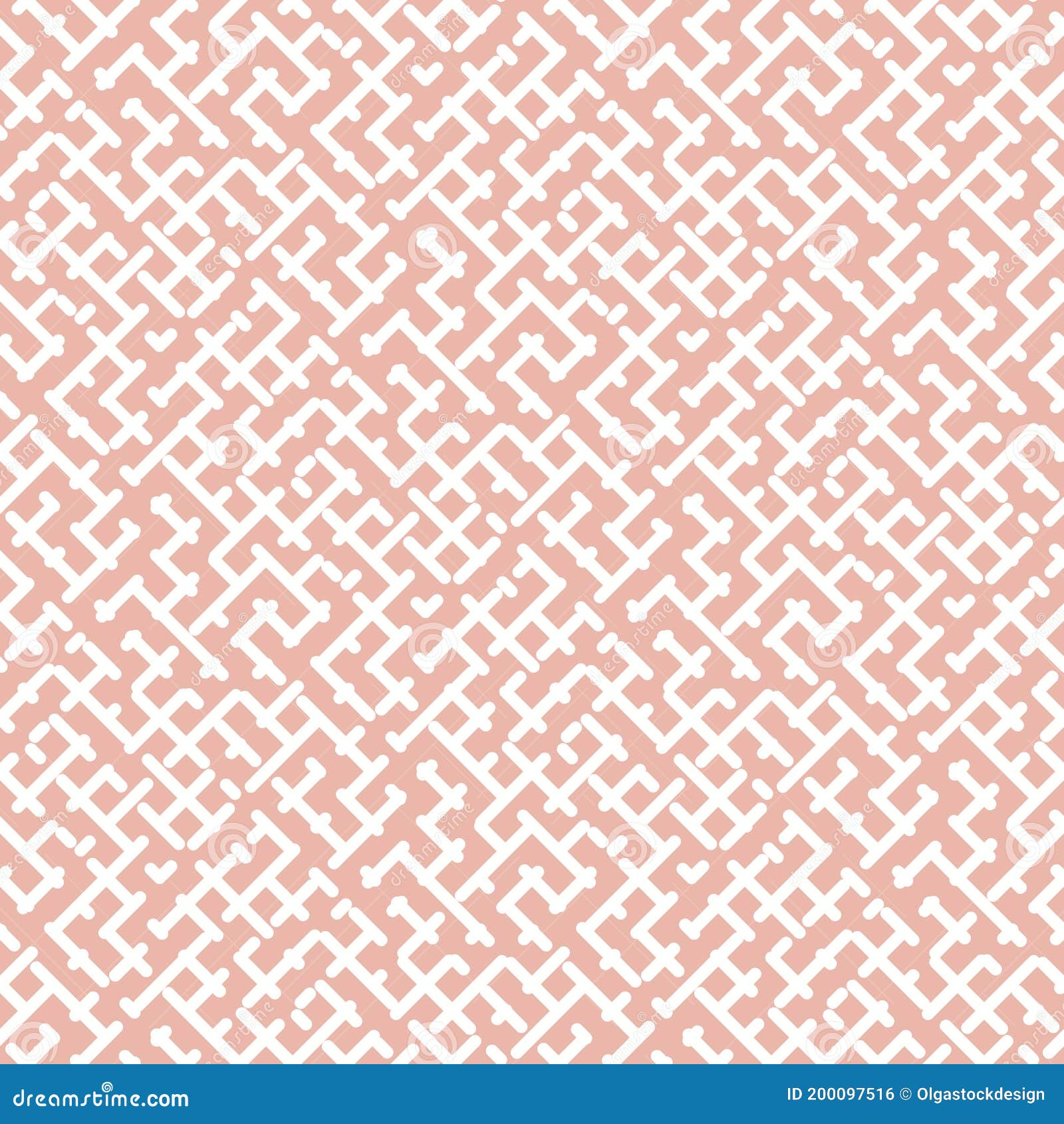 Vector Geometric Seamless Pattern. Soft Pink Texture with Diagonal ...