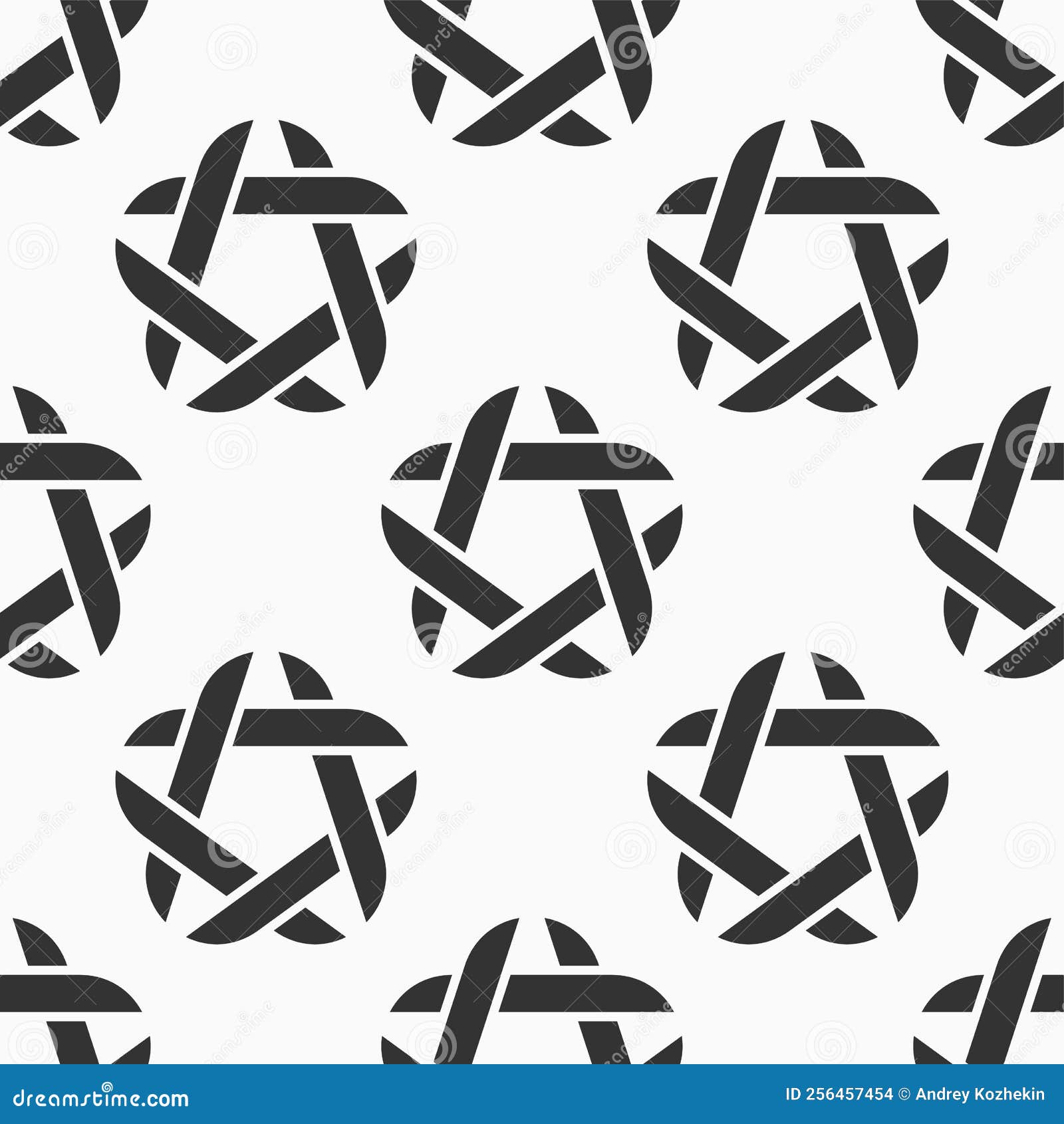 Vector Geometric Vector Seamless Pattern with Stars. Stars of ...