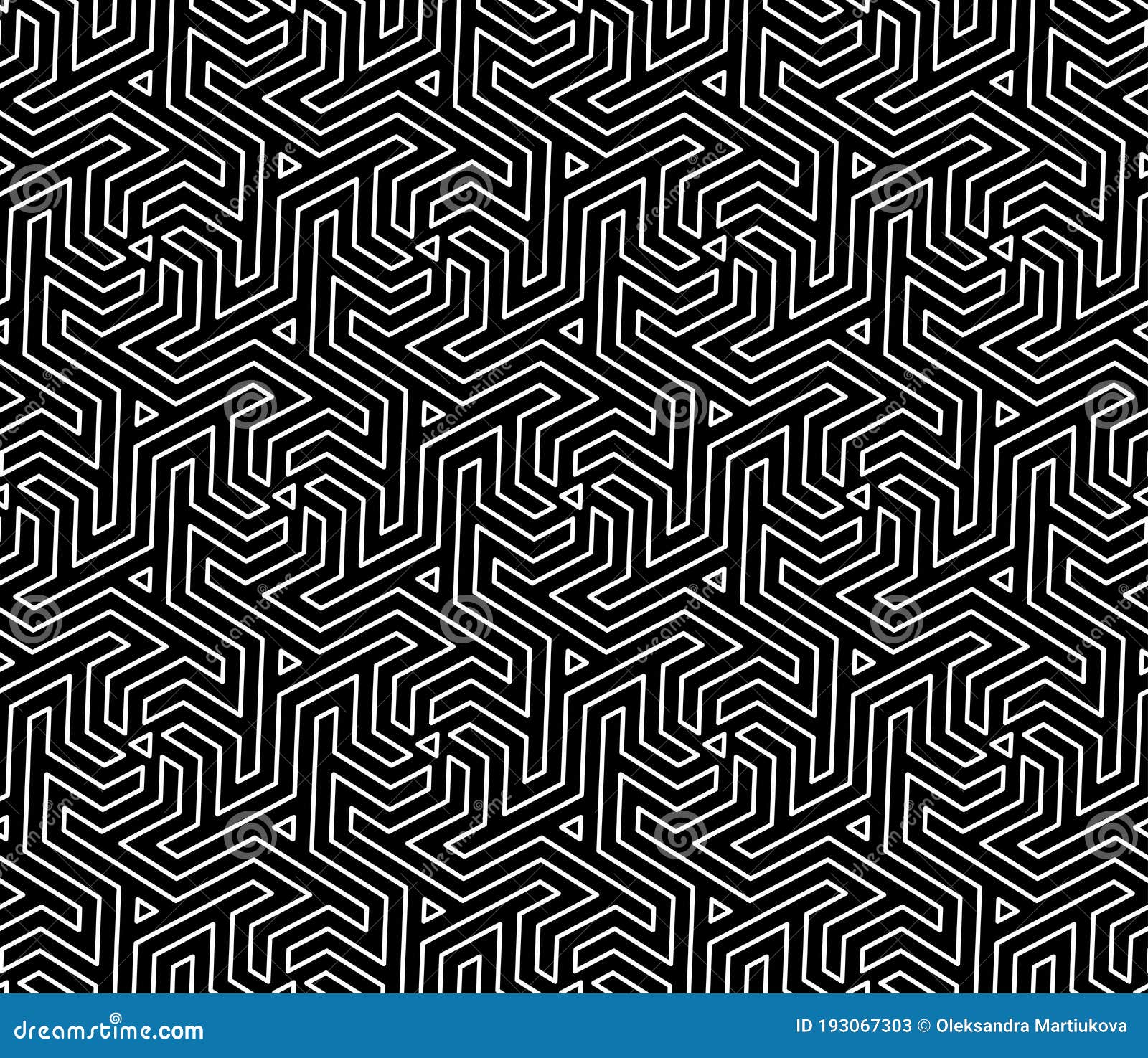 Vector Geometric Seamless Pattern. Stylish Thin Striped Texture Stock ...