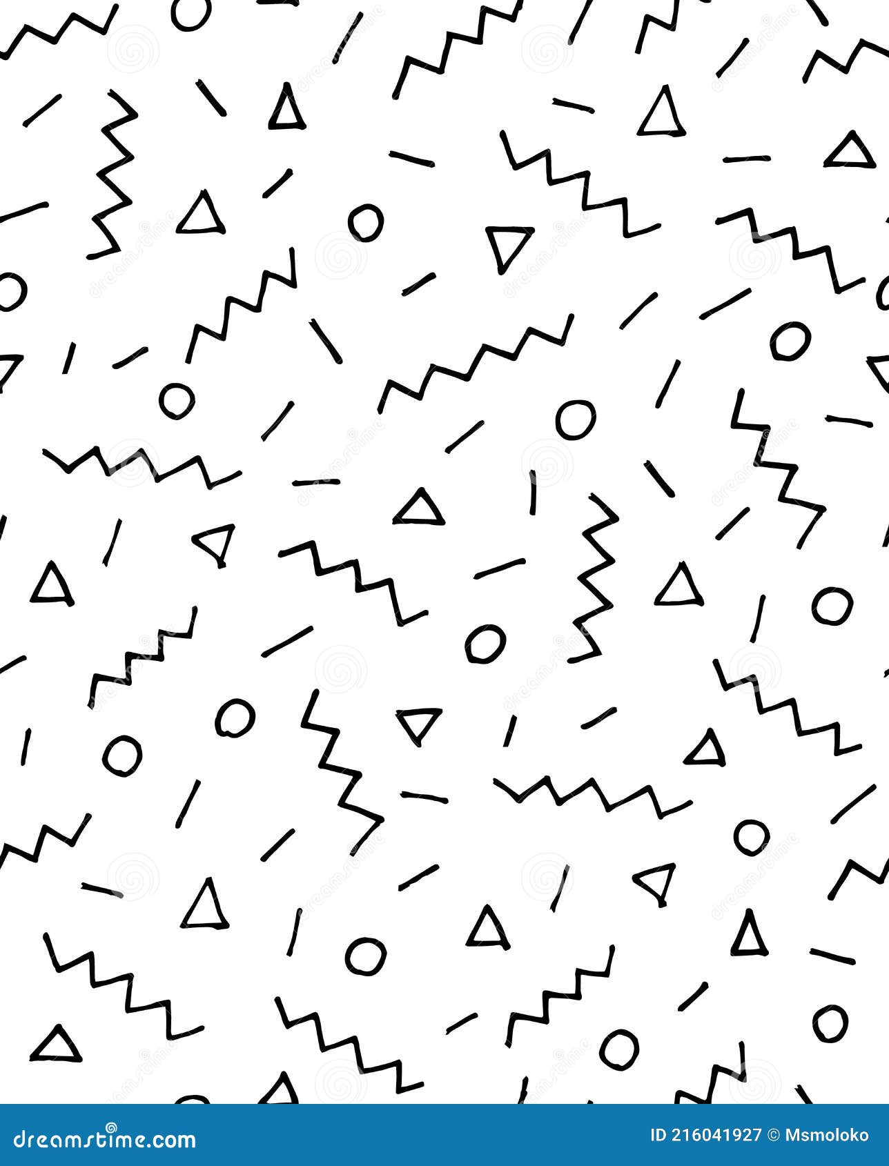 Vector Geometric Seamless Pattern with Triangles, 80s, 90s Style Stock ...