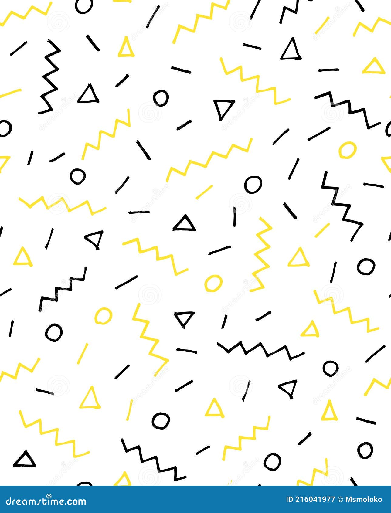 Vector Geometric Seamless Pattern with Triangles, 80s, 90s Style Stock ...