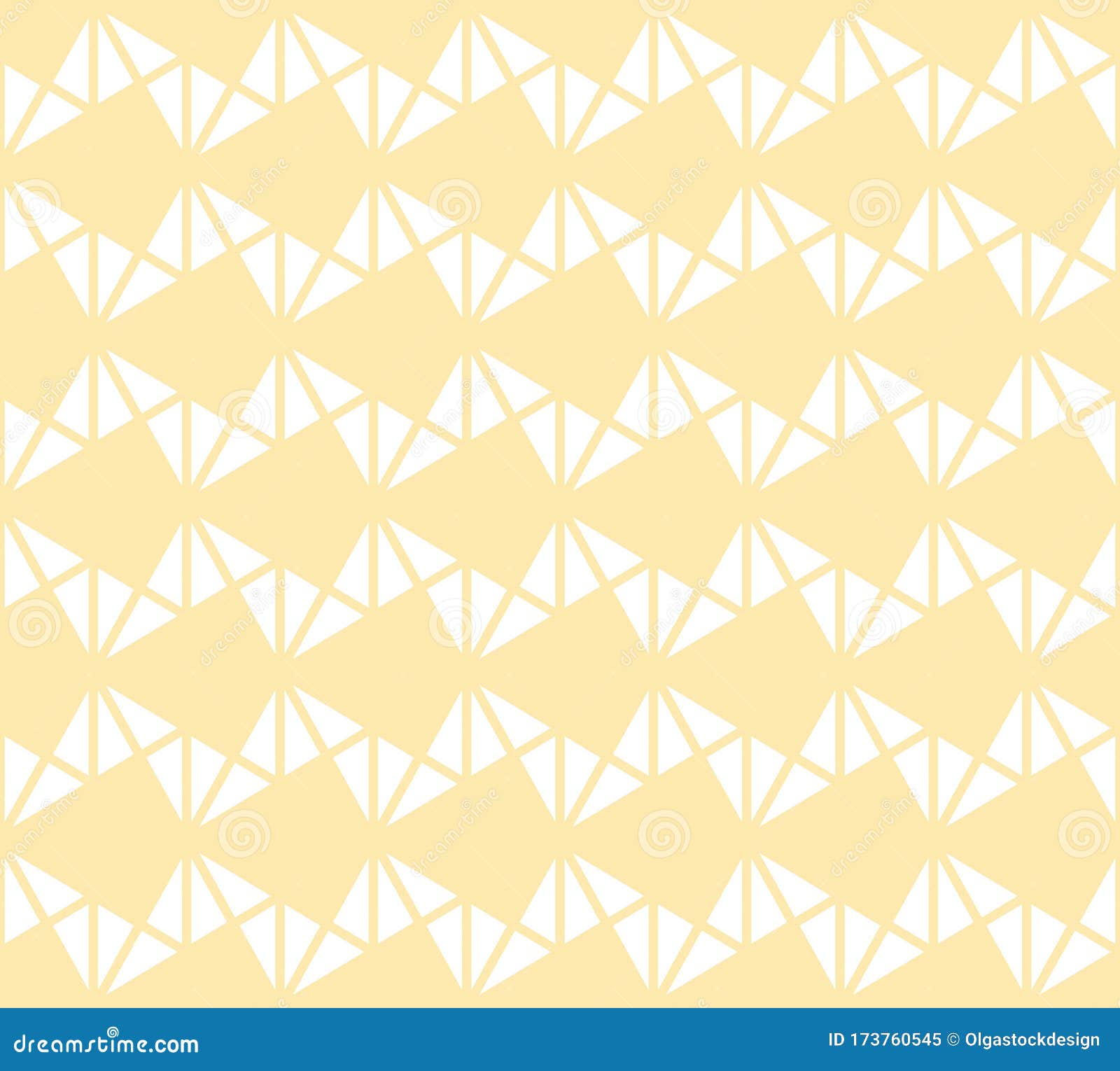Vector Geometric Seamless Pattern with Triangles in Yellow and White ...