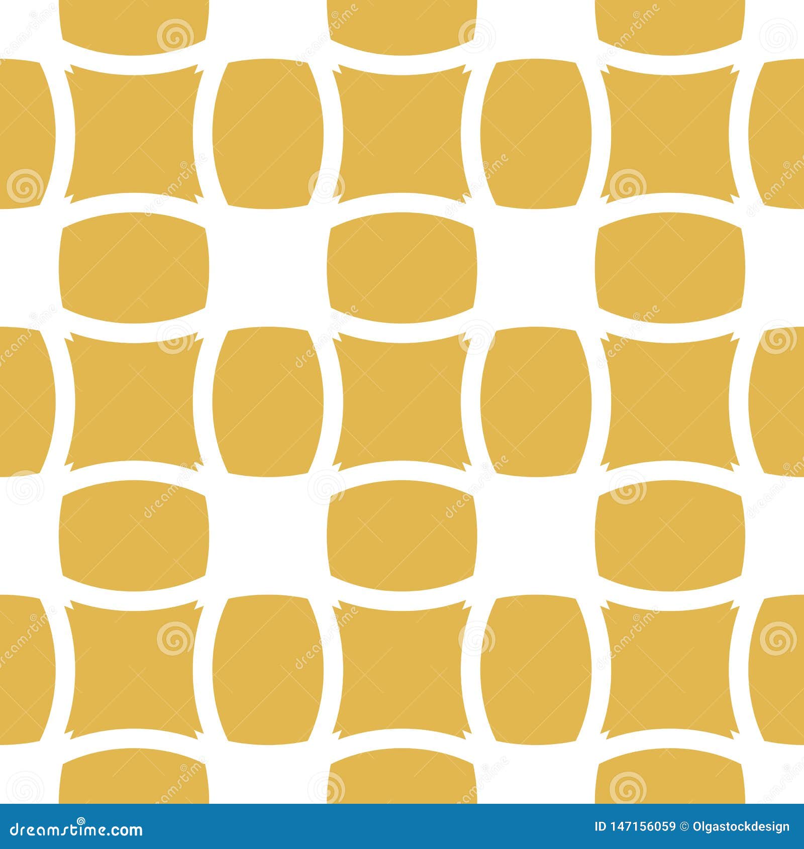 Vector Geometric Seamless Pattern. Yellow Abstract Texture with Square ...