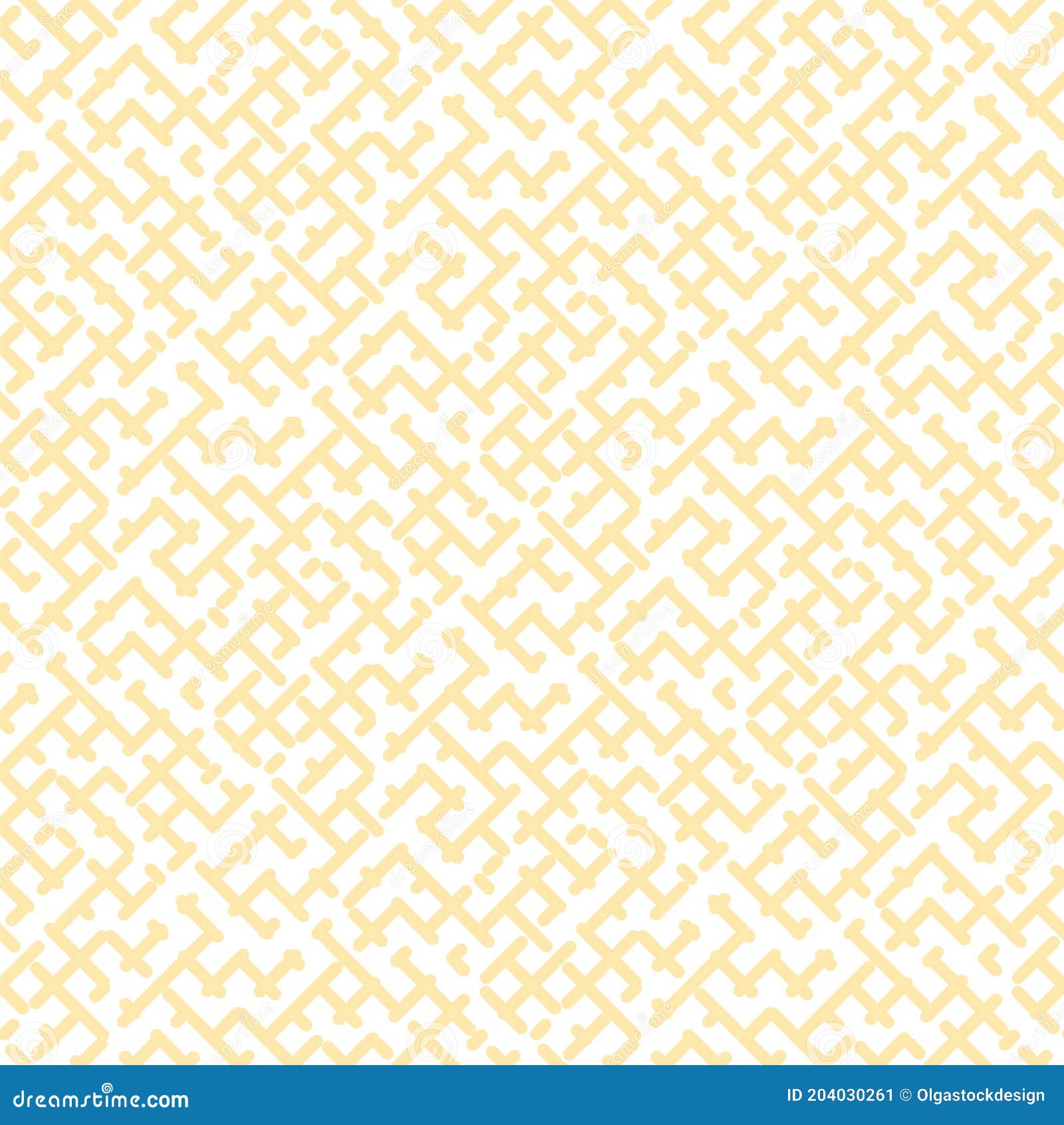 Vector Geometric Seamless Pattern. Yellow Texture with Diagonal Cross ...