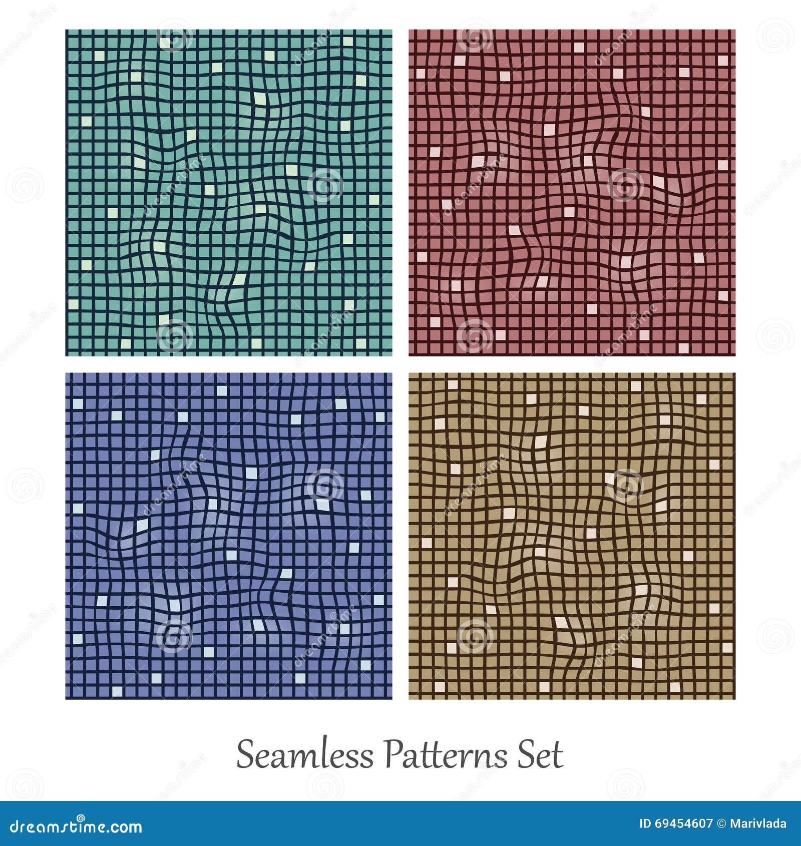 Vector Geometric Seamless Patterns Stock Vector - Illustration of ...