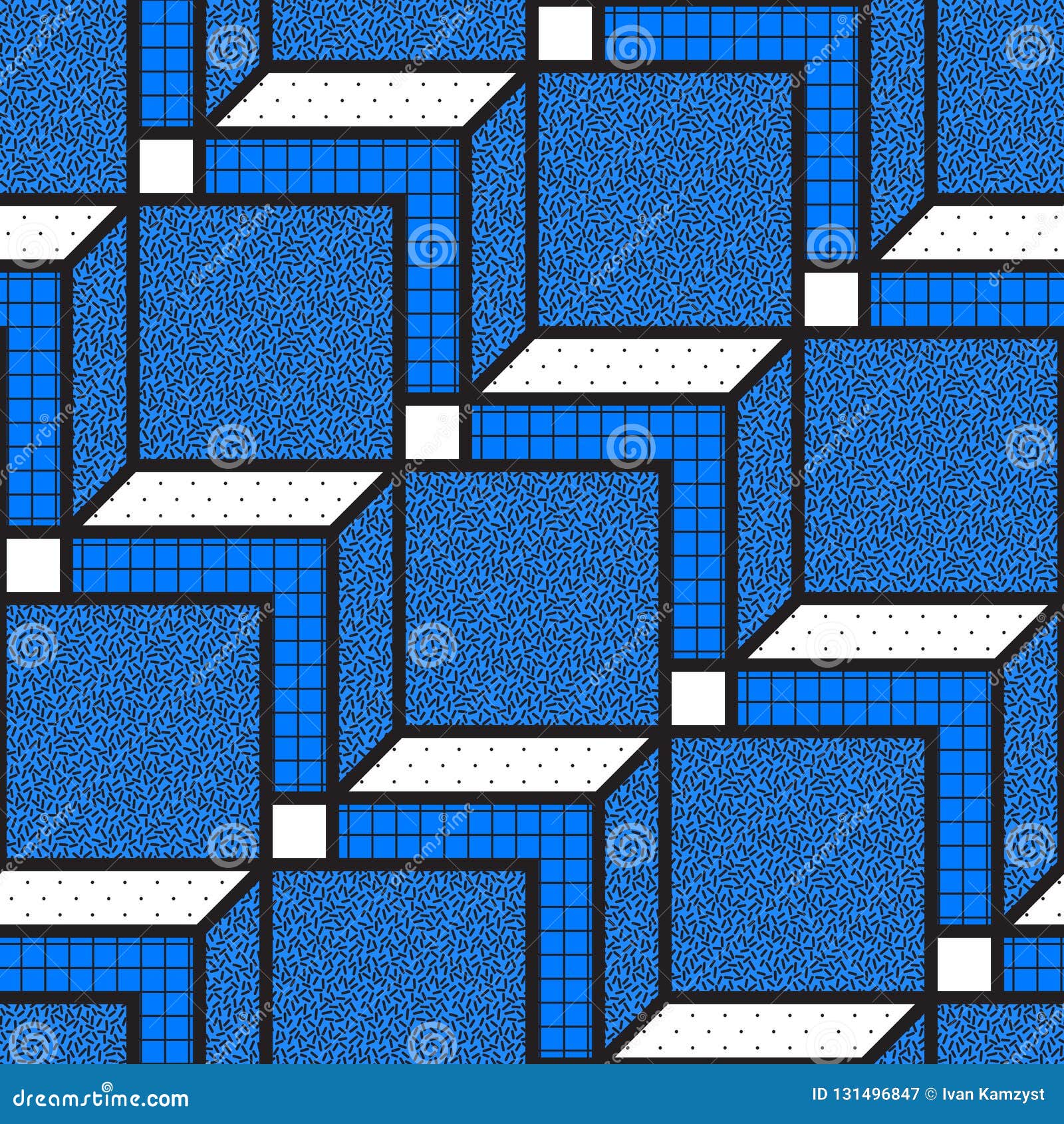 Vector Geometric Seamless Patterns with Textured Bold Mathematical ...