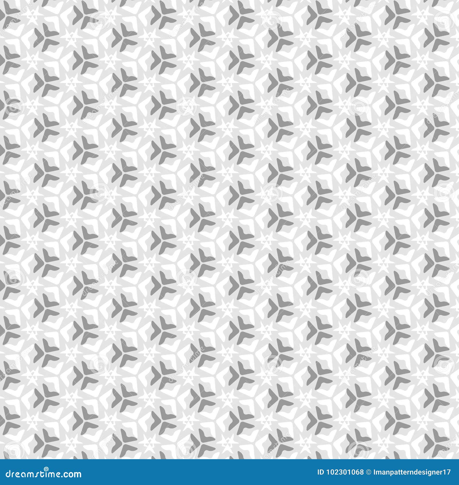 Vector Geometric Seamless Repeating Pattern Of Floral Structures In ...