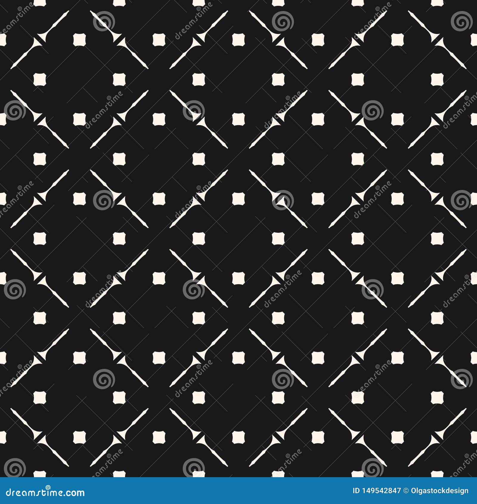 Vector Geometric Seamless Texture with Small Square Shapes, Diagonal ...