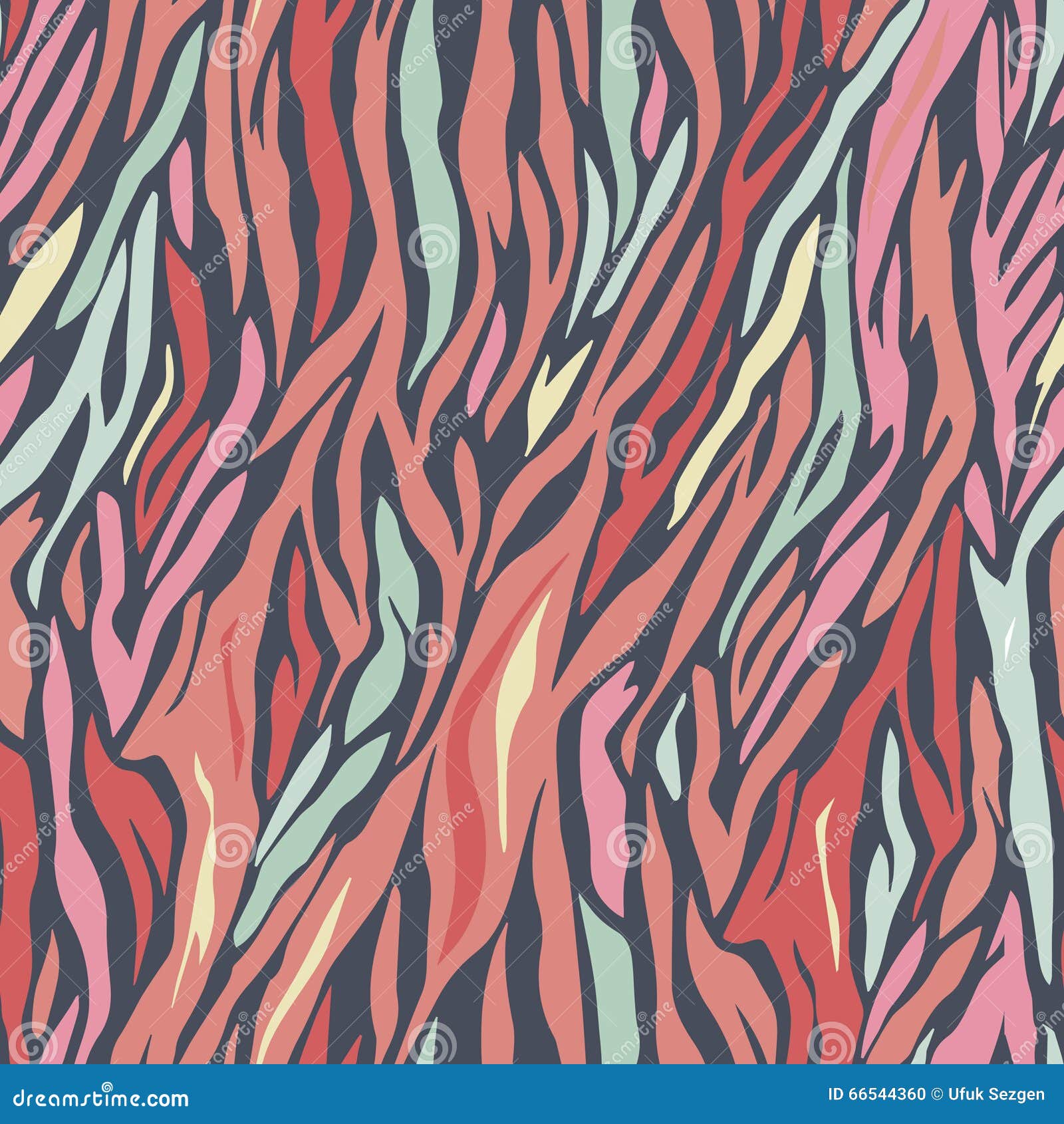 Vector Geometric Seamless Zebra Pattern Design Stock Illustration ...