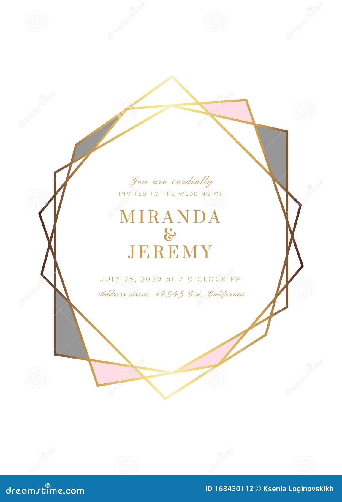WEDDING Invitations Rose Gold Marble Vector Stock Vector - Illustration ...