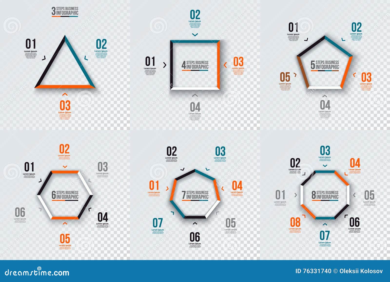 Vector Geometric Shapes for Infographic. Stock Vector - Illustration of ...