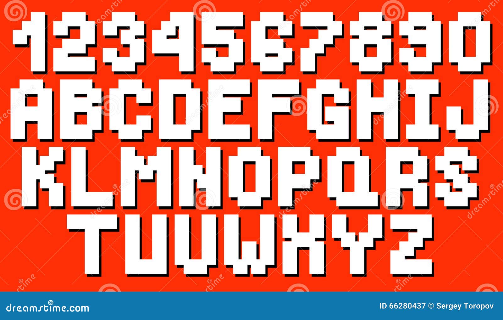 Vector Geometric Square Font Stock Vector - Illustration of shadow ...