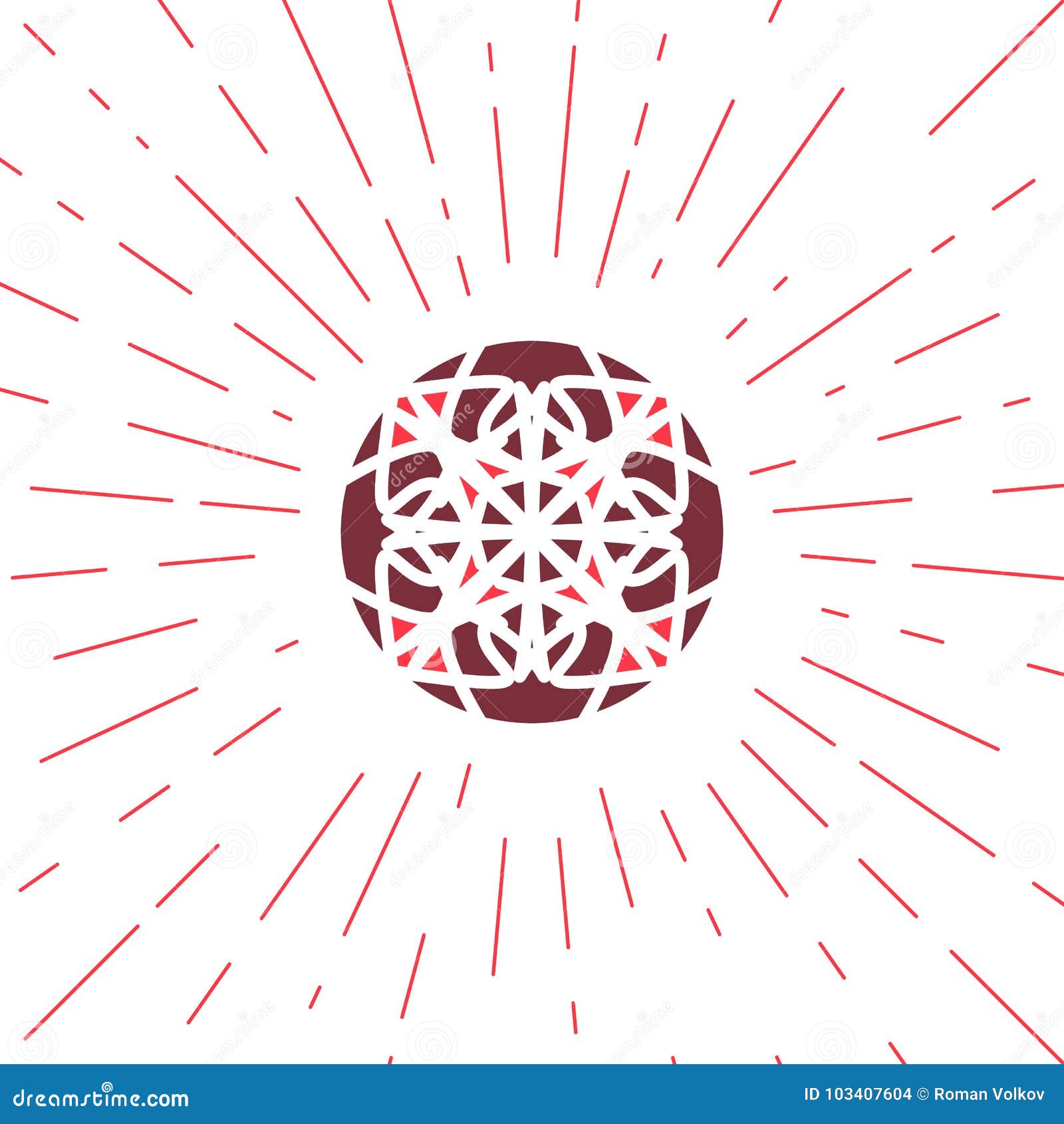 Vector Geometric Sun Emblem Stock Vector - Illustration of indian ...