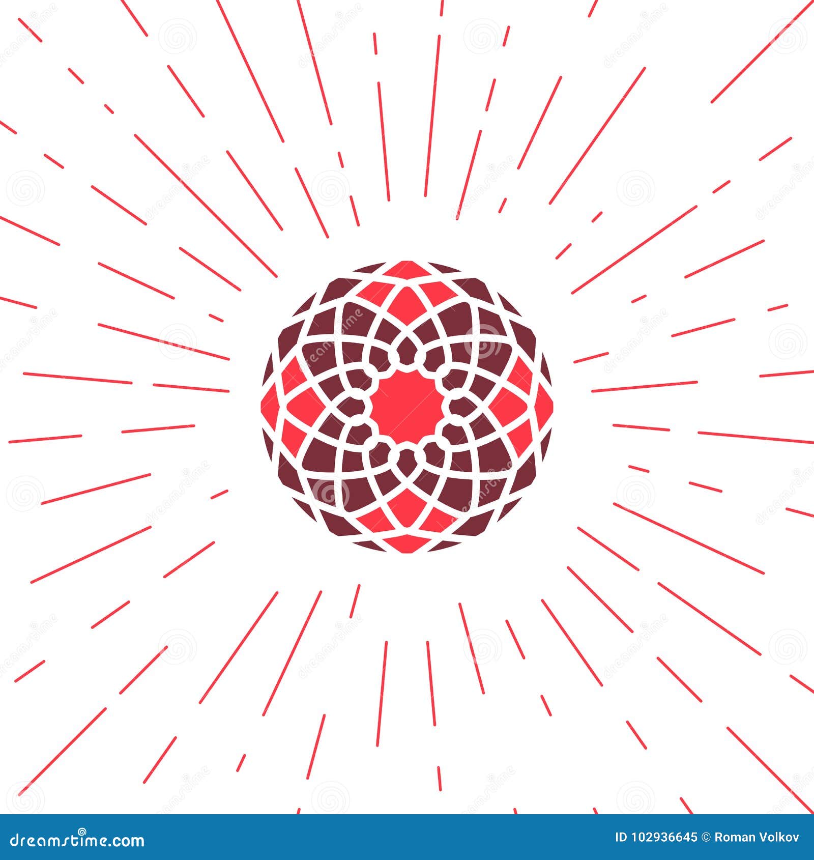 Vector Geometric Sun Emblem Stock Vector - Illustration of geometry ...