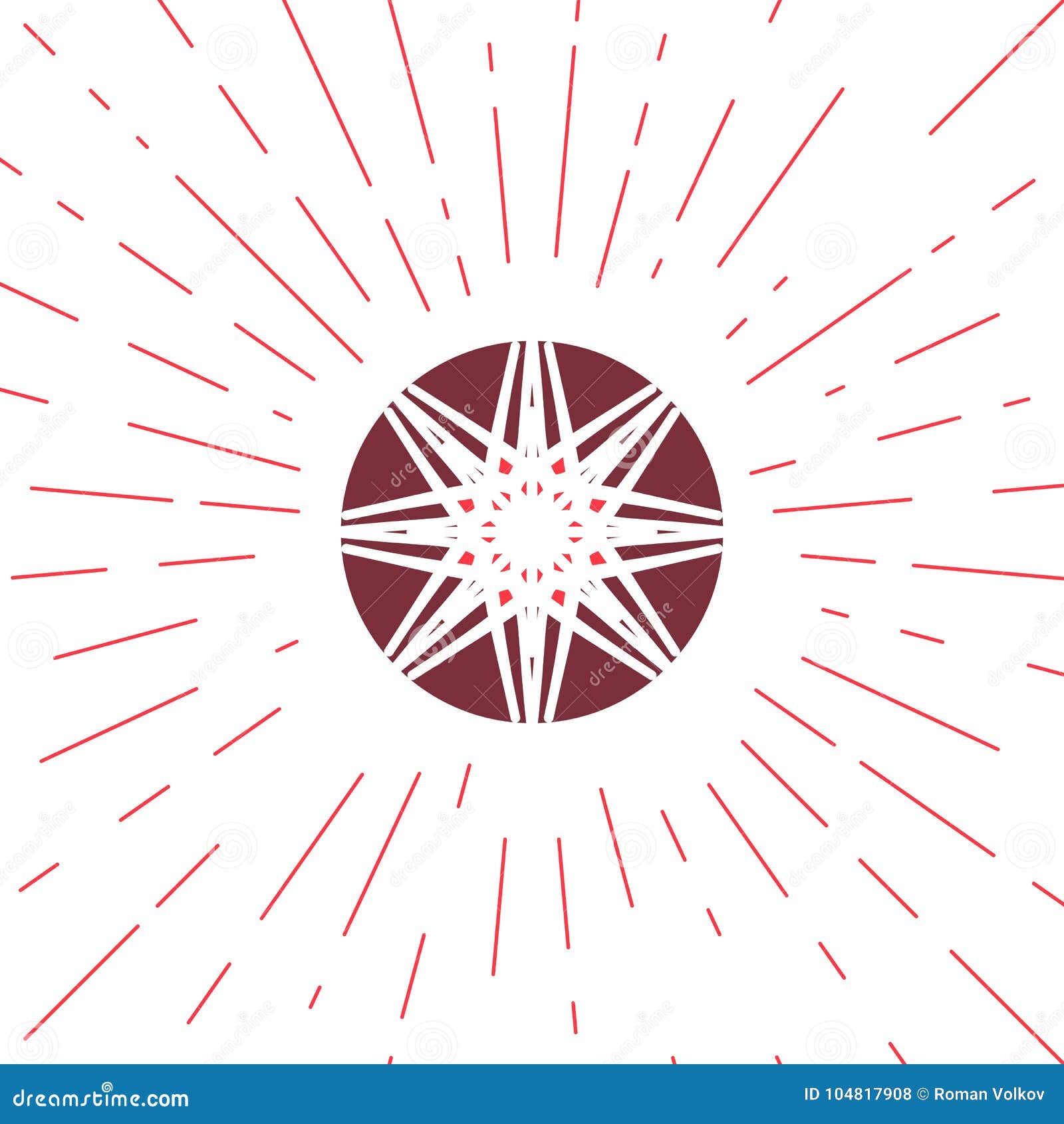 Vector Geometric Sun Emblem Stock Vector - Illustration of logo ...