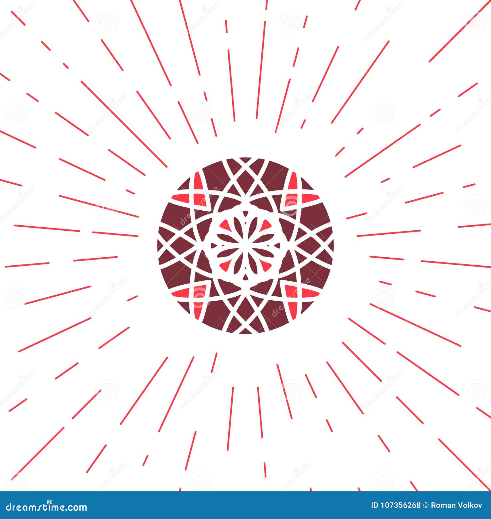 Vector Geometric Sun Emblem Stock Vector - Illustration of japanese ...